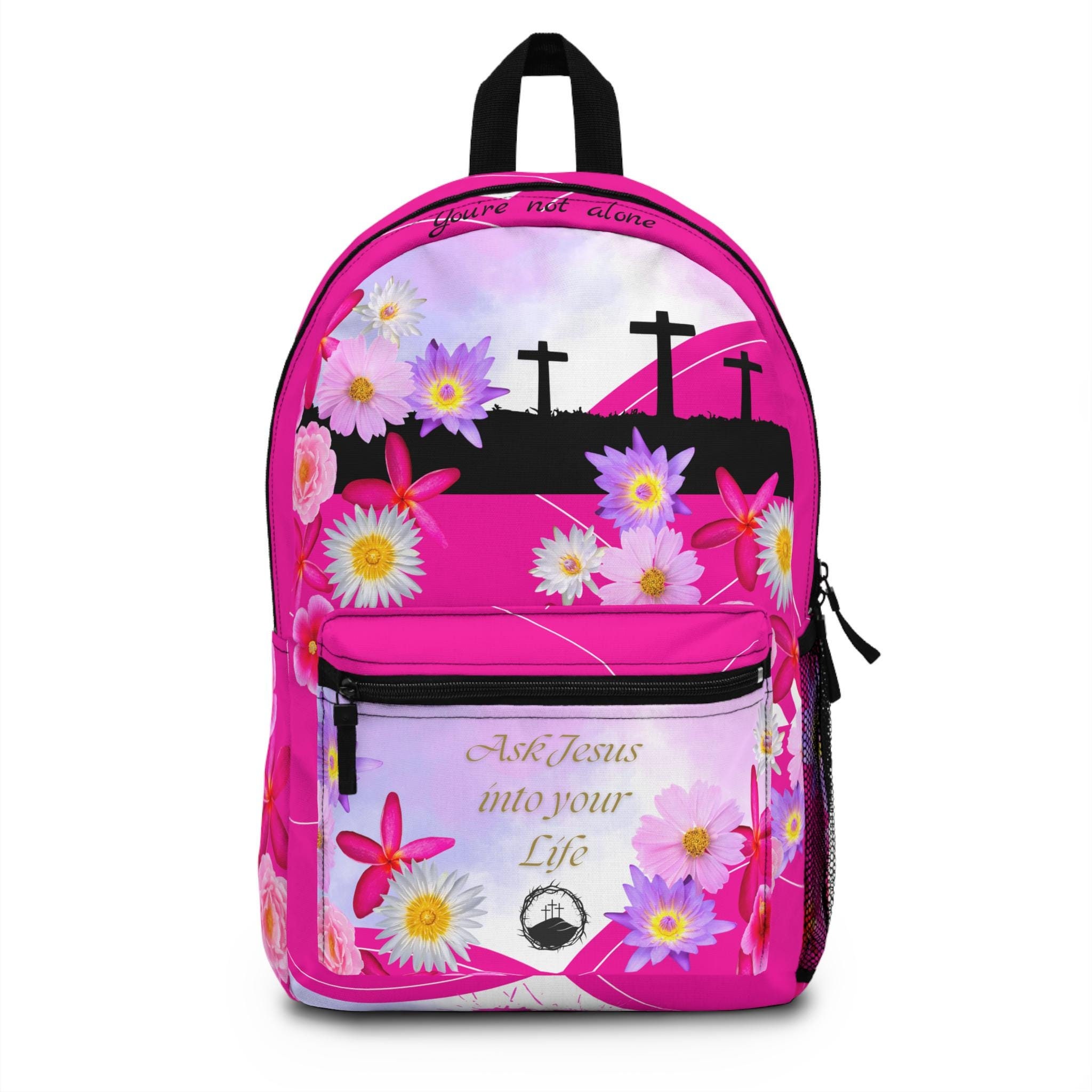 Jesus Backpack Christian Backpack Not Alone Jesus Gift Women Faith ...