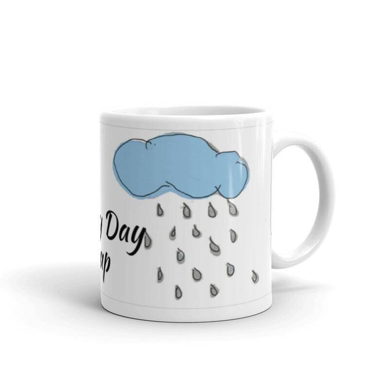 Rainy Day Cup 11oz Rain Mug Kids Cup Gift for Her Raindrop Mug Rain ...