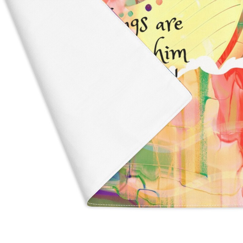 Christian Placemat Cotton Bible Placemat Bible Verse Religious - Etsy