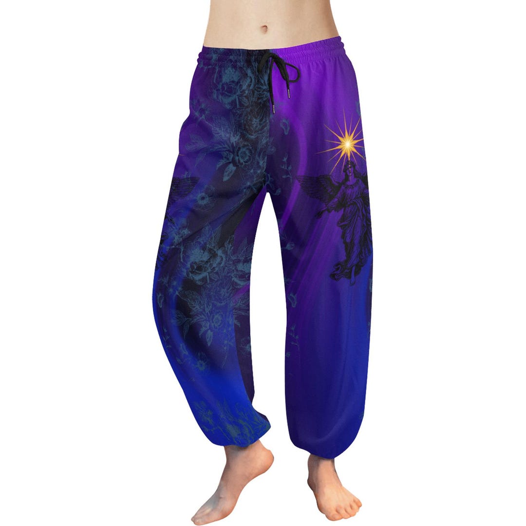 Angel Pants Lounge Pants Womens Purple Christian Casual Pants ...