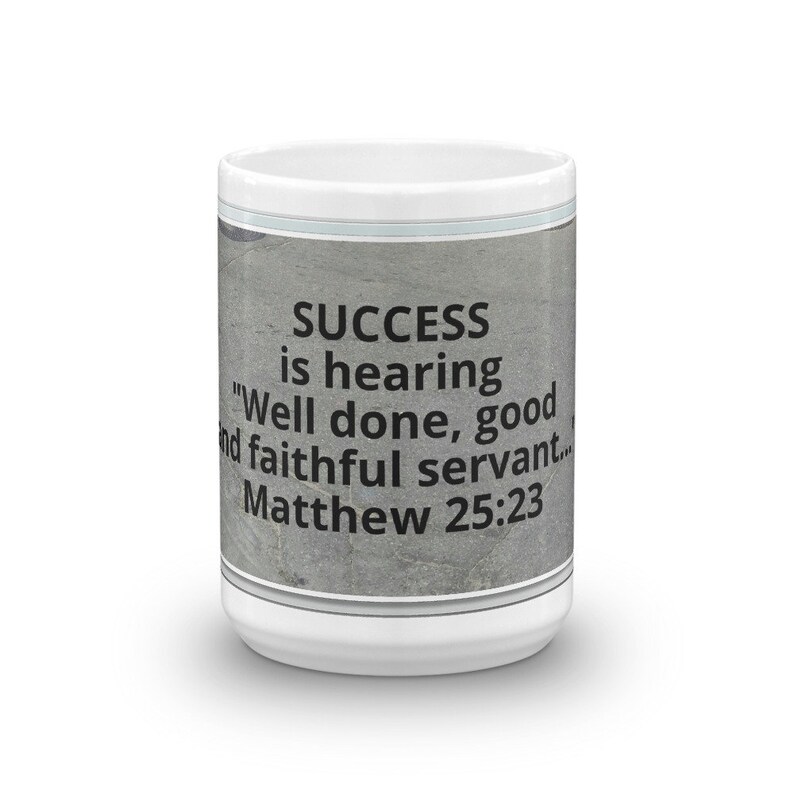 Success Scripture Mug Matthew 25 Gift for Him Her Bible Verse Mug Faith ...