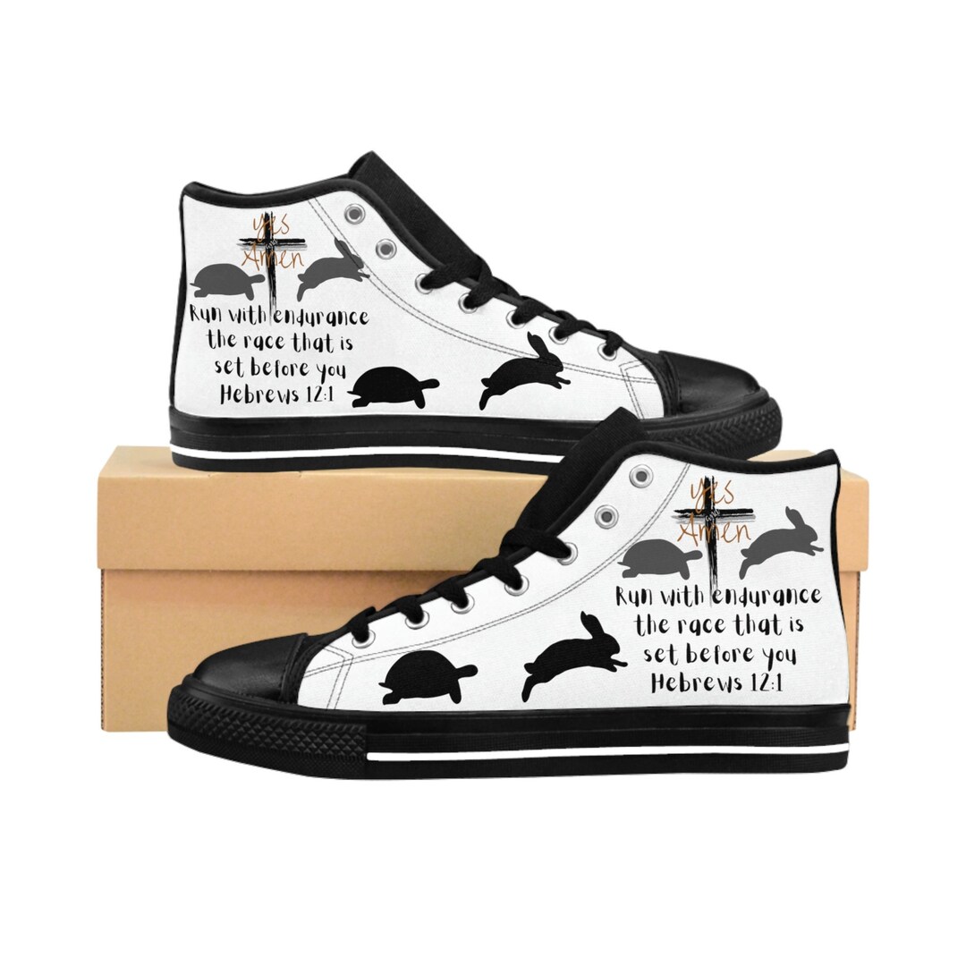 Christian Hi Tops Mens Sneakers Bible Verse Mens Shoes Faith Tennis ...