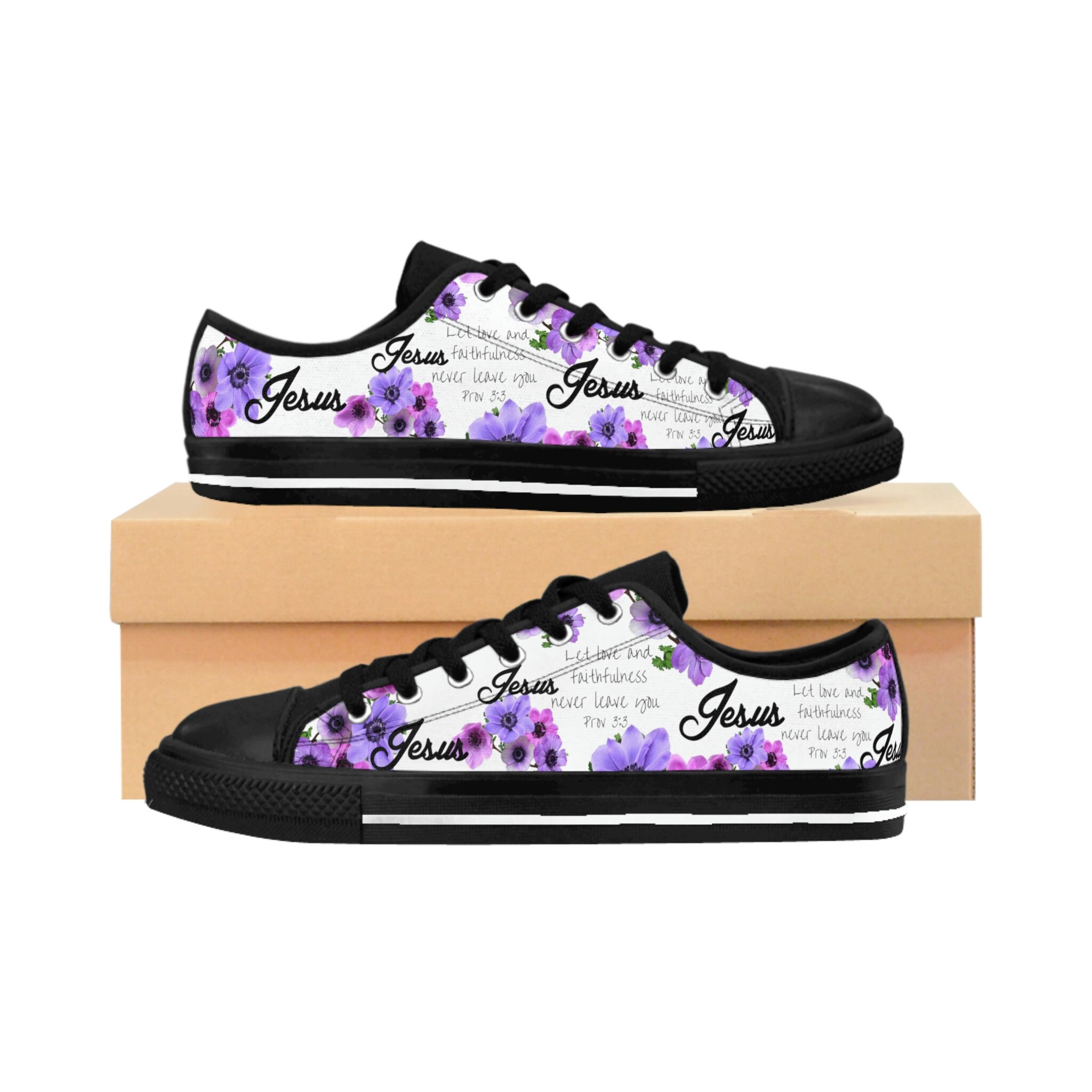 Jesus Shoes Bible Verse Women Sneakers Christian Scripture Tennis Shoes ...