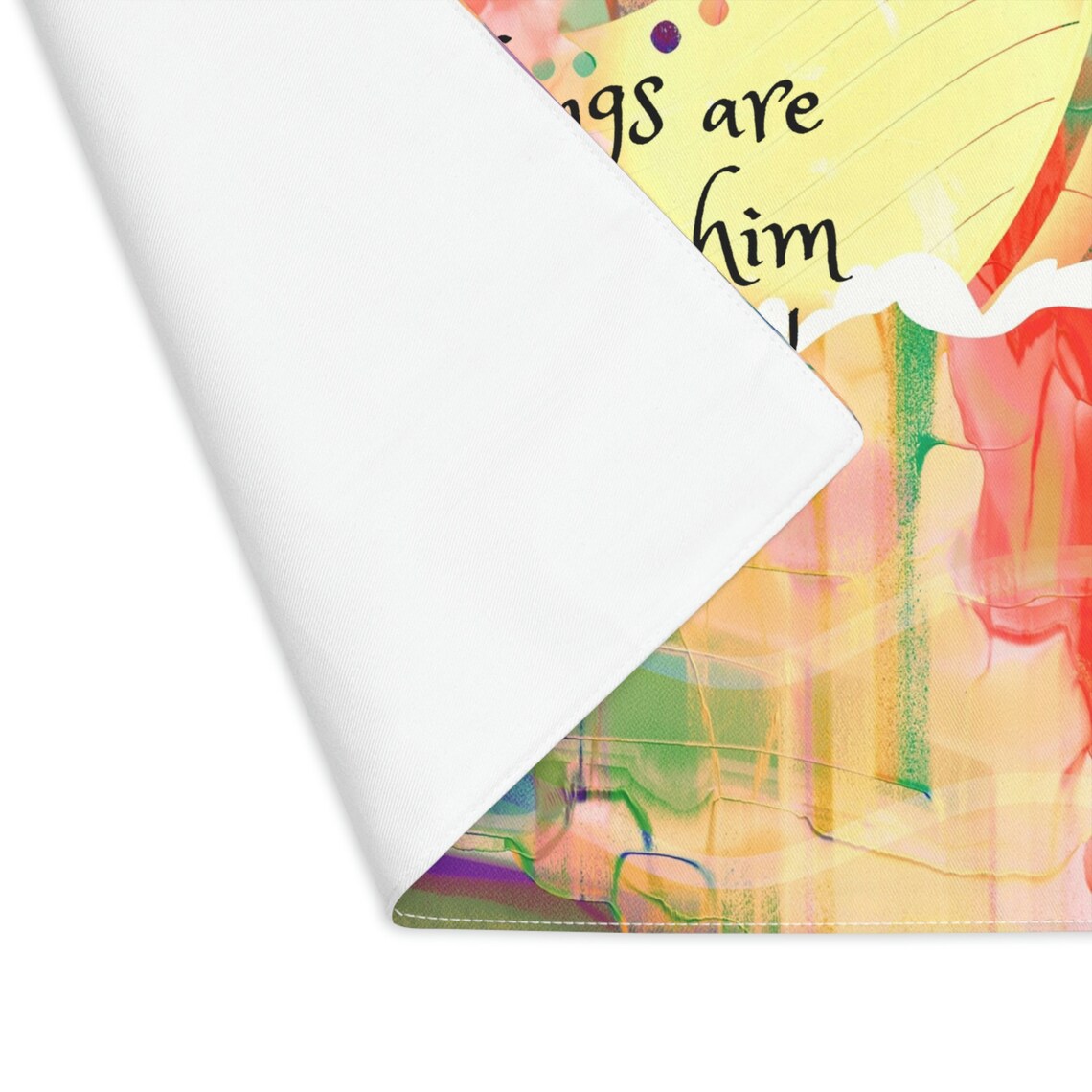 Christian Placemat Cotton Bible Placemat Bible Verse Religious Placemat ...