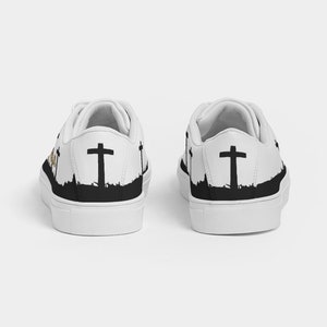 Jesus Sneakers Mens Christian Tennis Shoes Faith Sneakers Faux Leather ...