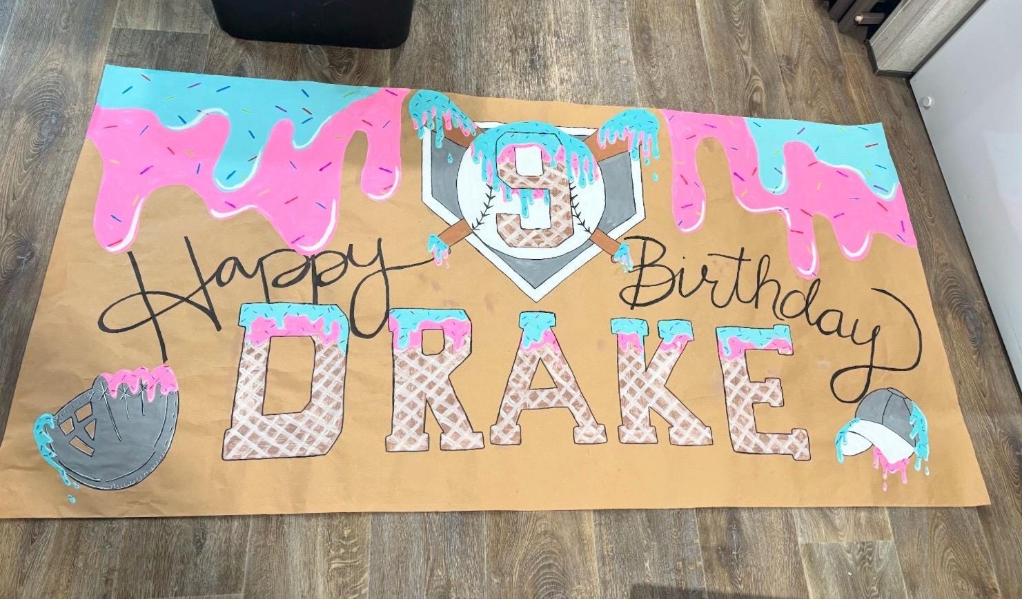 Custom Paper Banner | Painted | Party | Decor | Birthday | Personalized ...