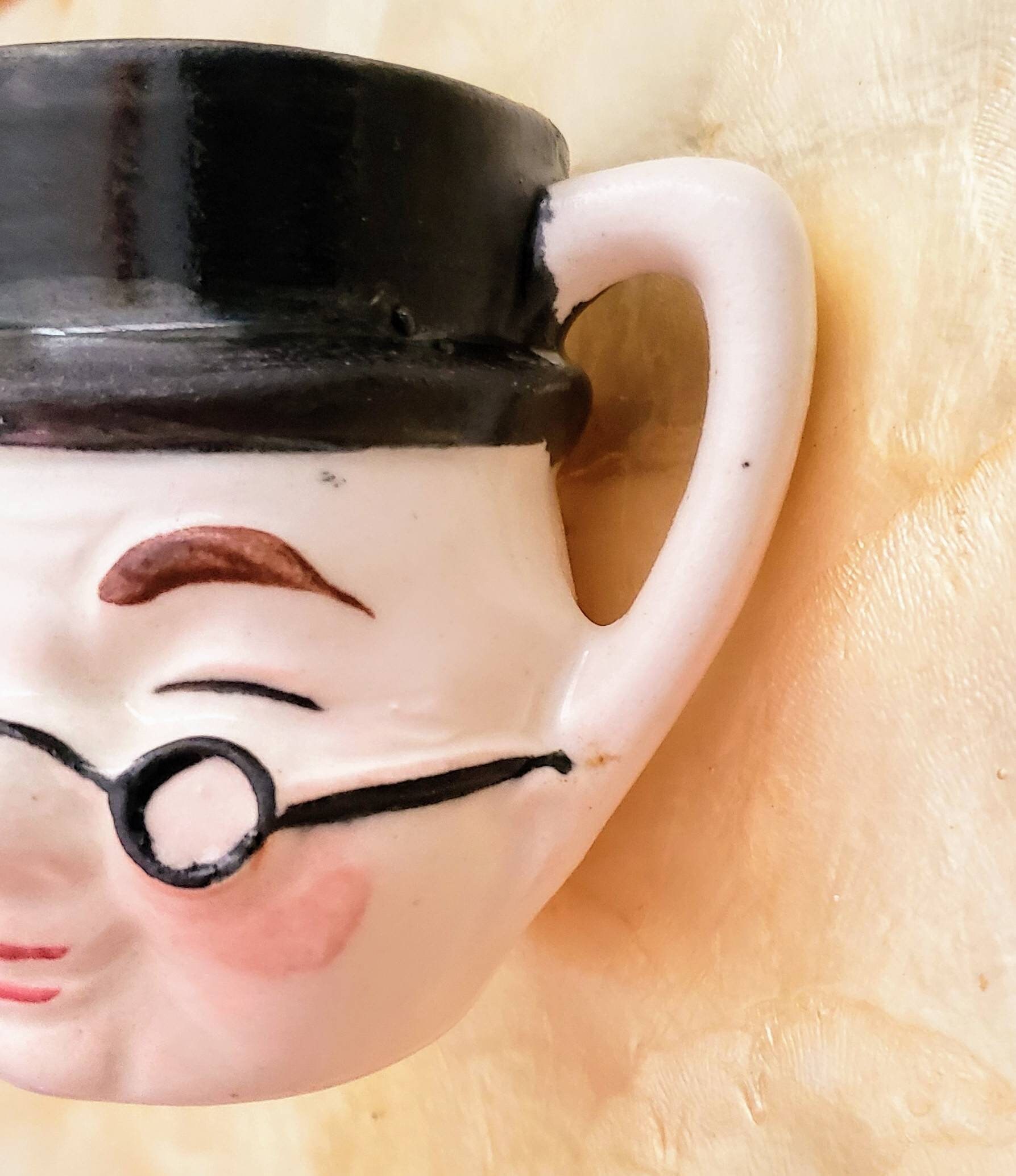 Collectible Vintage Small Mug Cup Toby Mug Style Quirky Man | Etsy