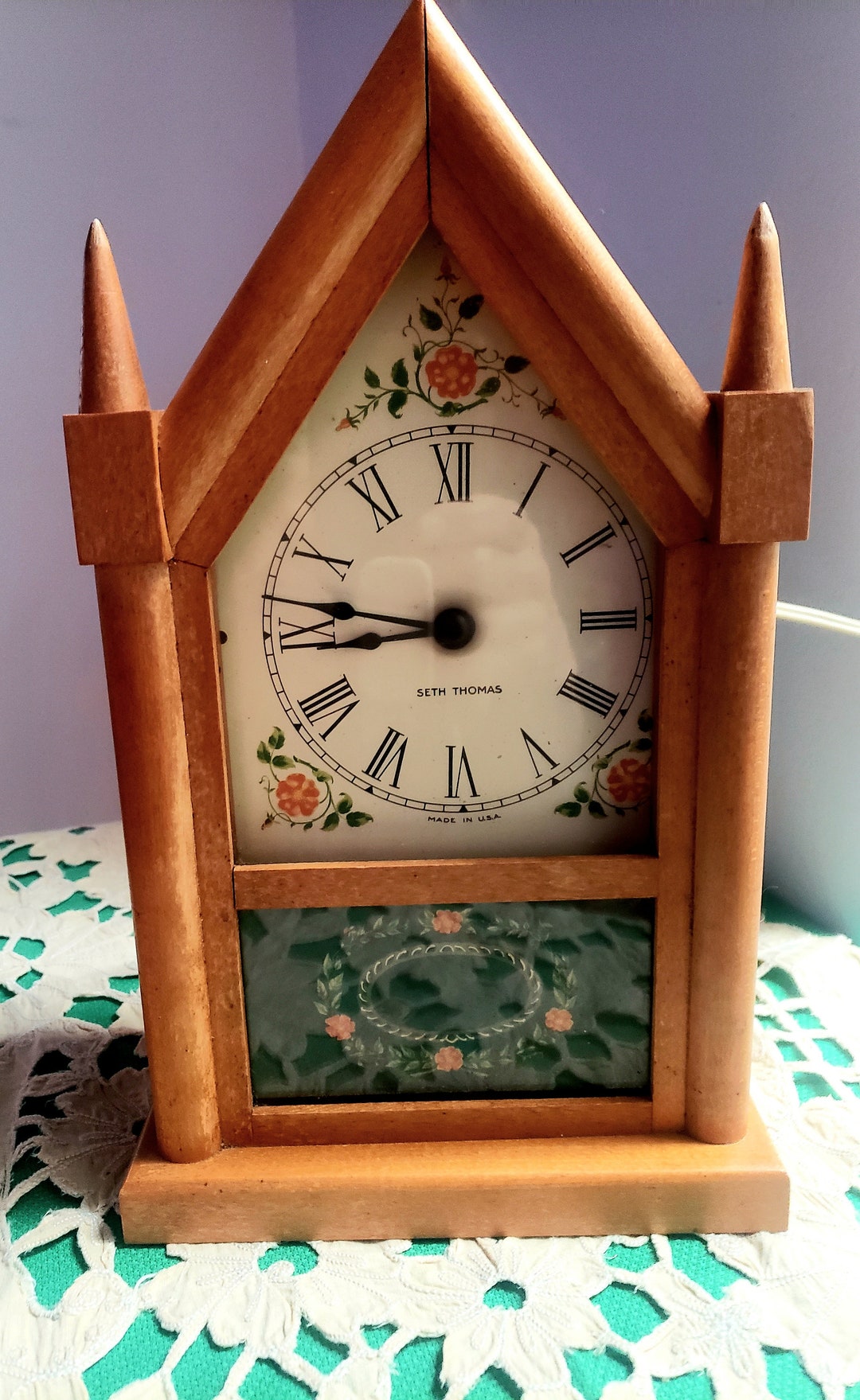 Cathedral Clock Vintage Seth Thomas Steeple Mantle Clock - Etsy