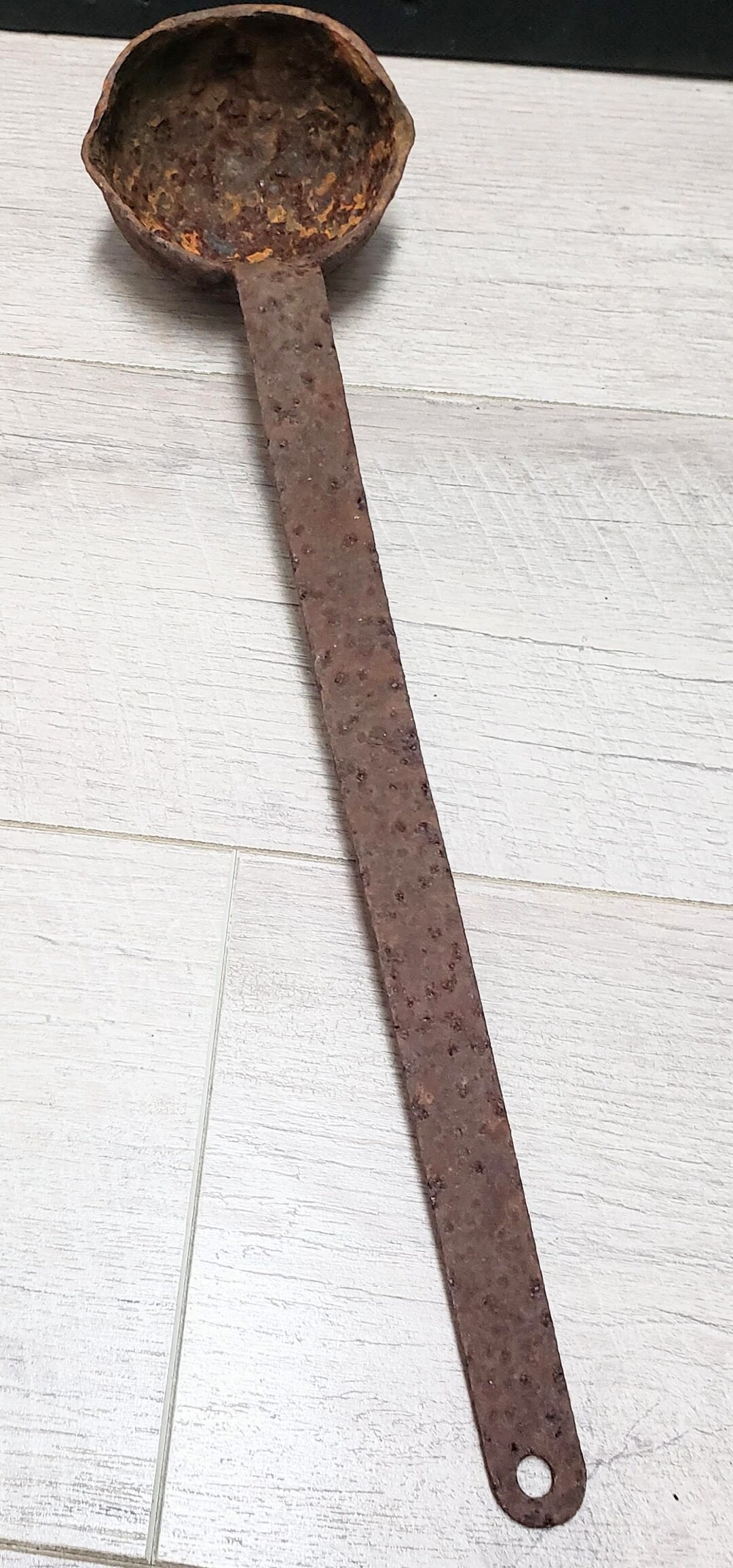 Antique Smelting Ladle Rusty Cast Iron Spoon Primitive Decor Halloween ...