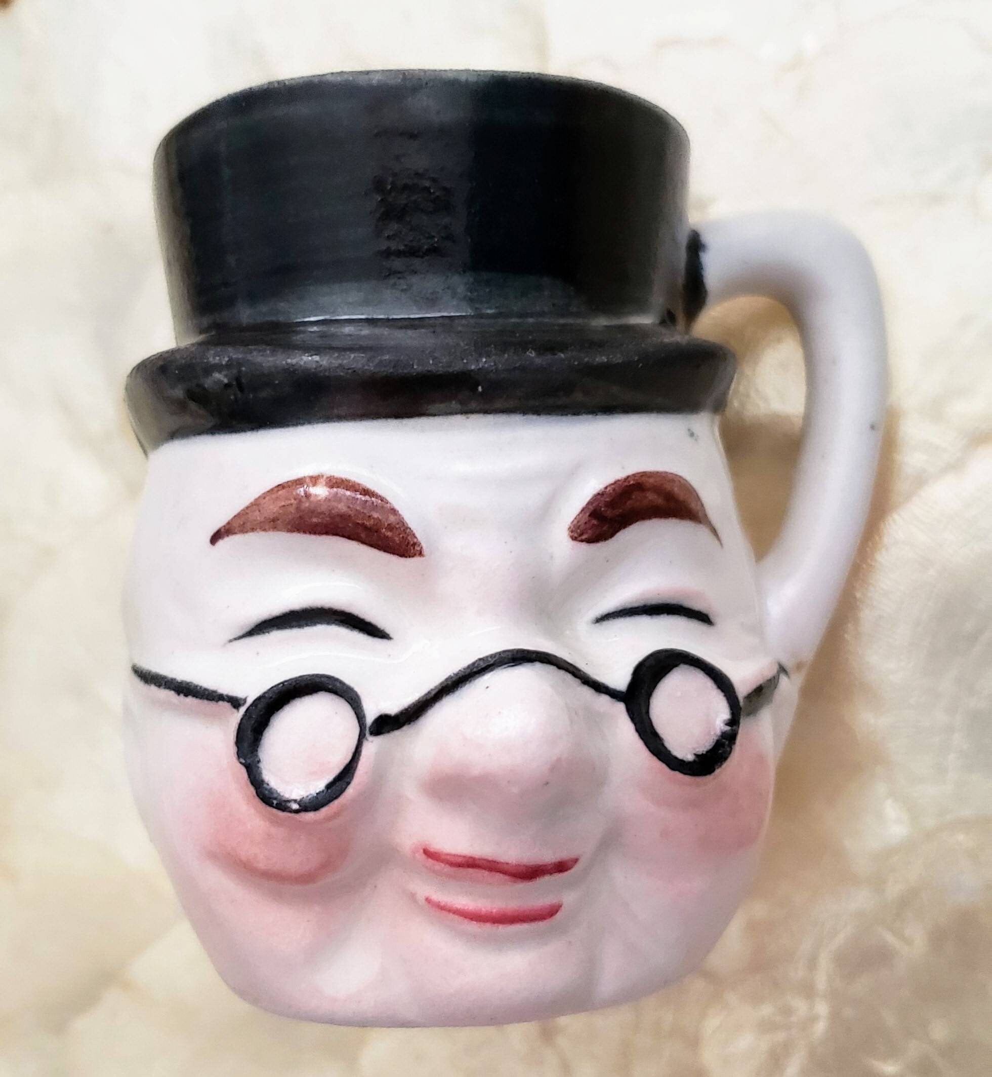 Collectible Vintage Small Mug Cup Toby Mug Style Quirky Man | Etsy