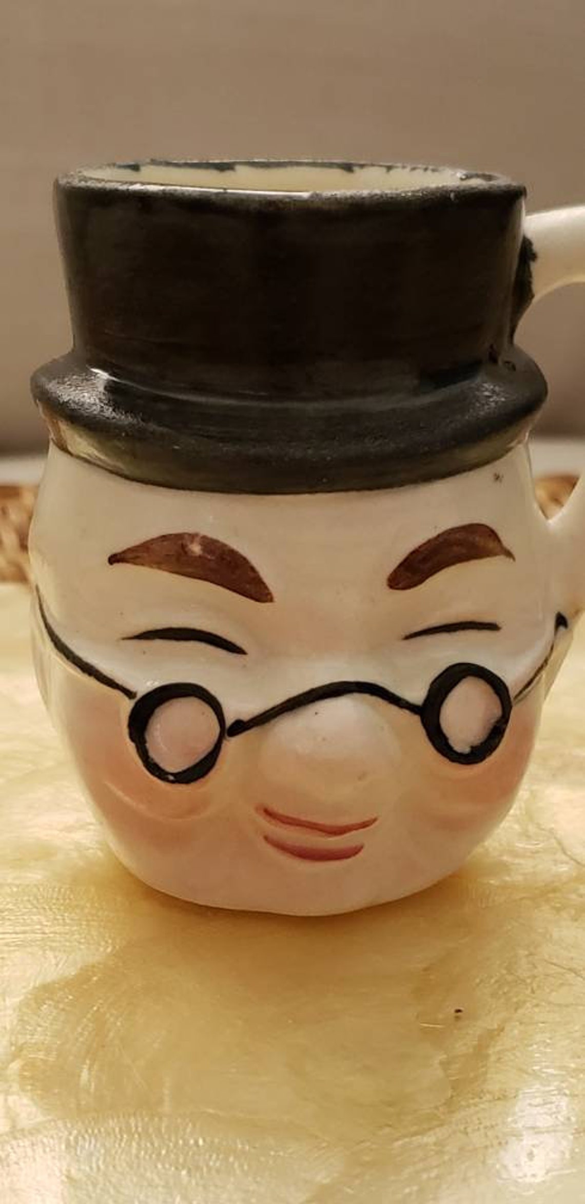 Collectible Vintage Small Mug Cup Toby Mug Style Quirky Man | Etsy