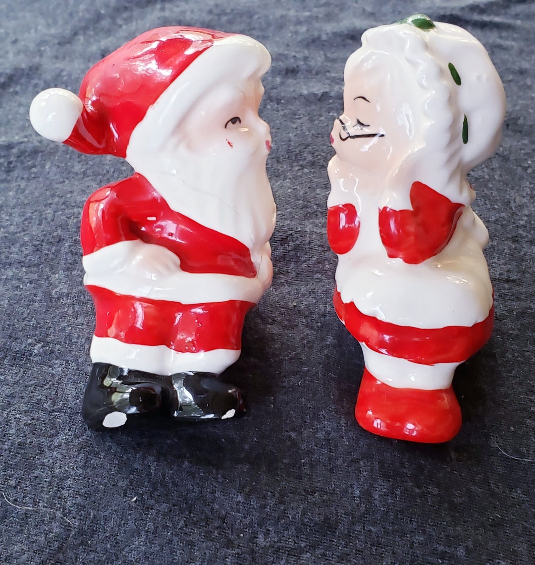 Santa and Mrs Claus Ledge Figurines Vintage Holiday Decor - Etsy