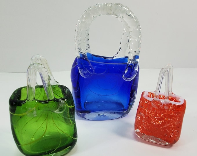 Murano Style Glass Purse Set - Etsy
