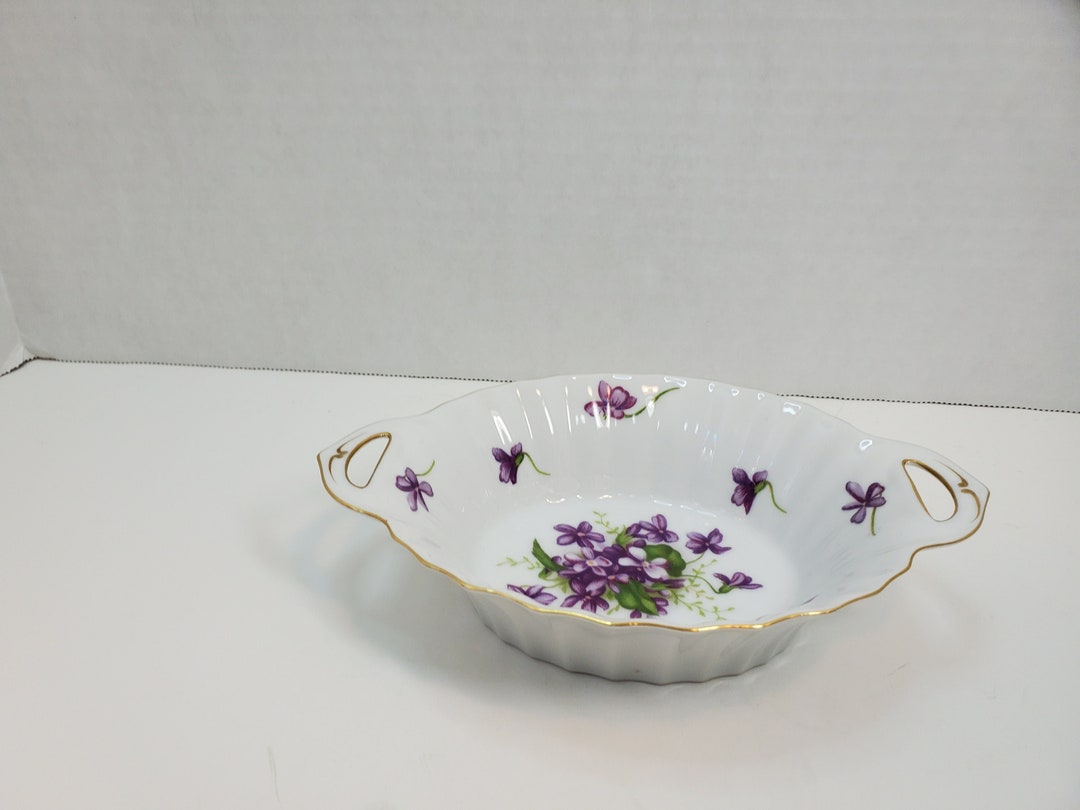 Rossetti Spring Violets 2 Handled Nut Bowl Japan - Etsy