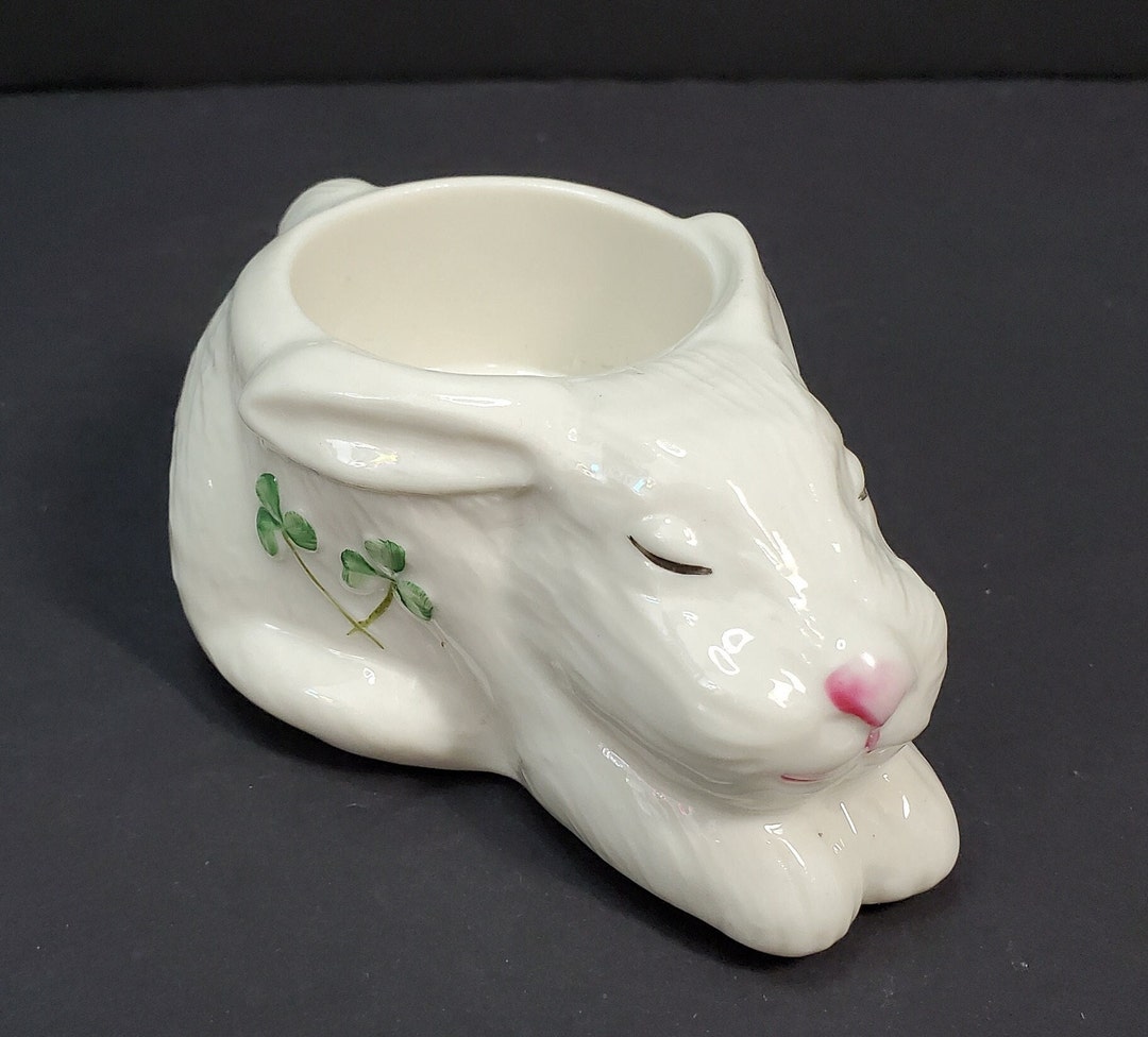Belleek Bunny Tealight, Ireland - Etsy