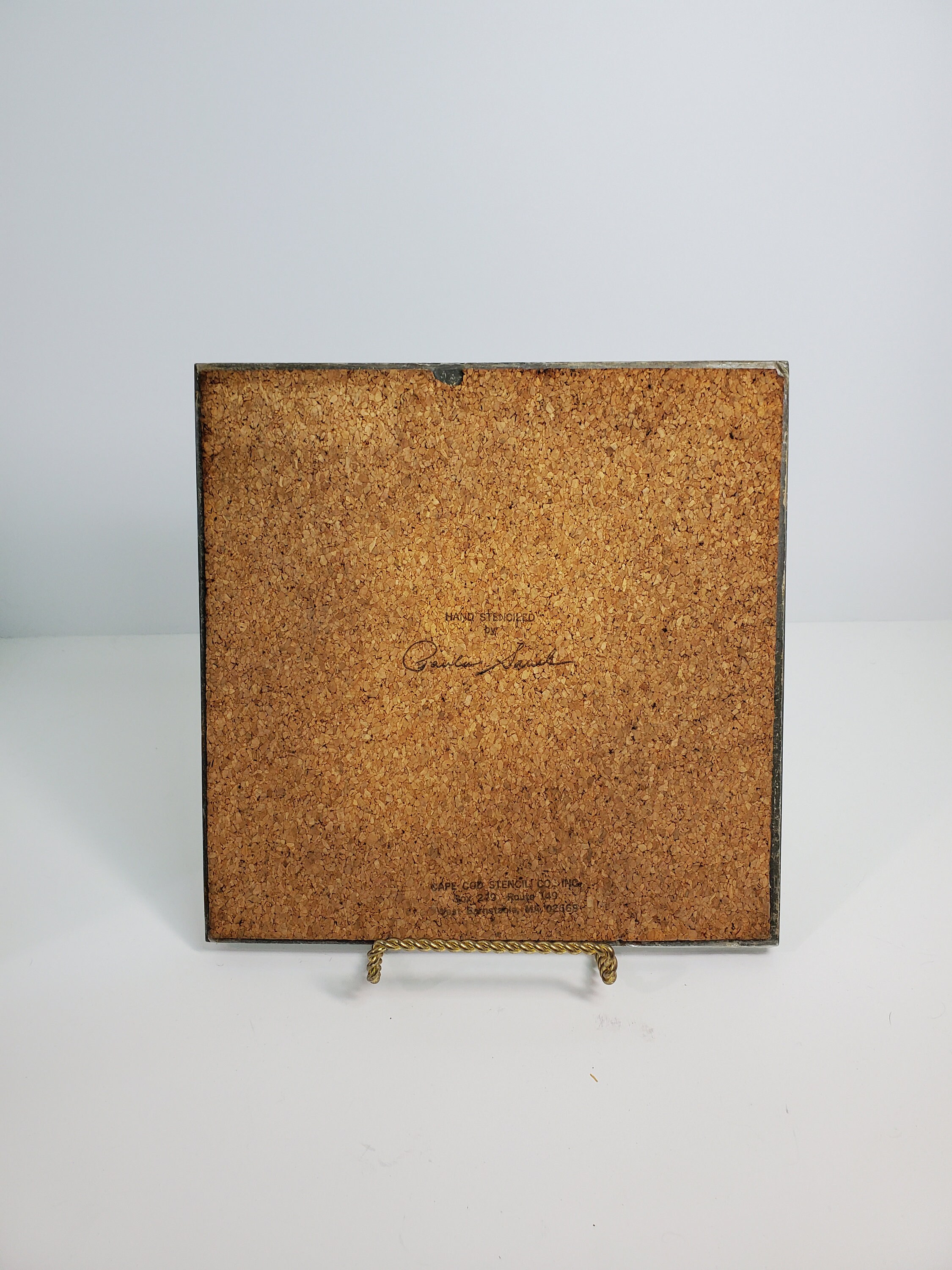 Cape Cod Stencil CO. Rabbit Stenciled Slate Plaque /Trivet | Etsy