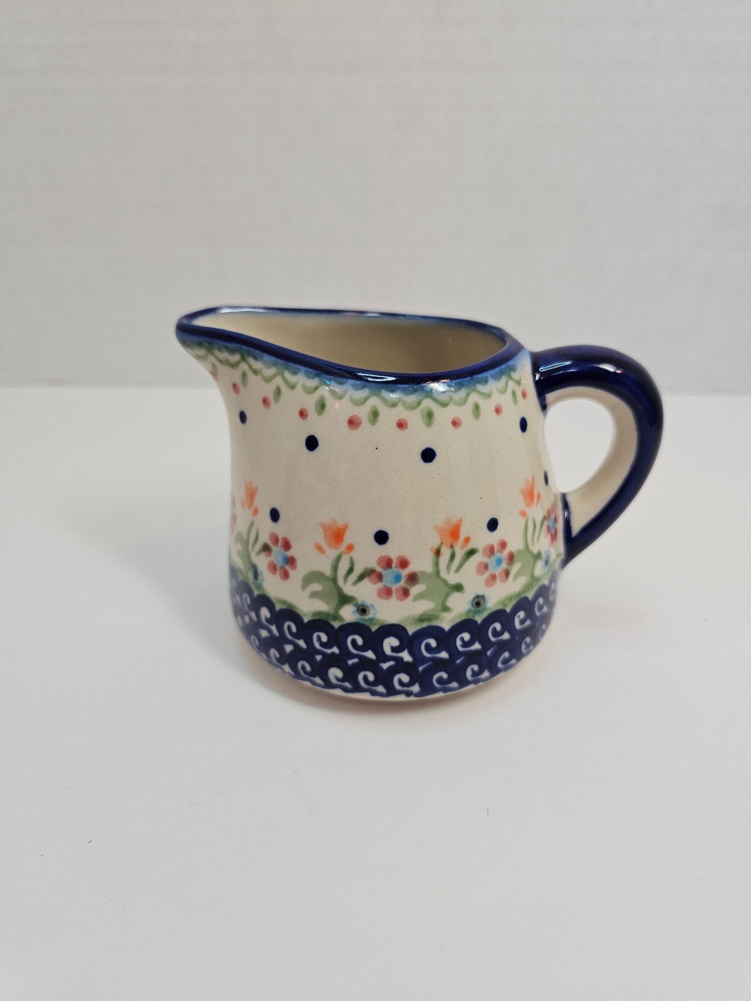 Boleslawiec Pottery Creamer, Poland - Etsy