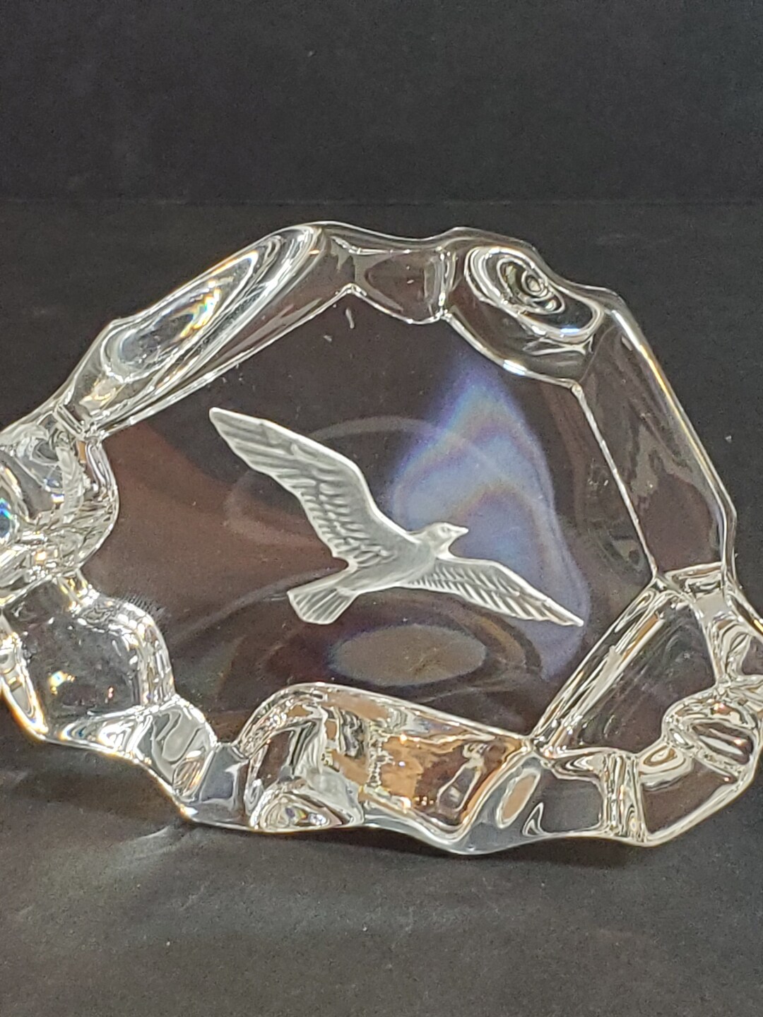 Iceberg Paperweight With Etched Bird - Etsy