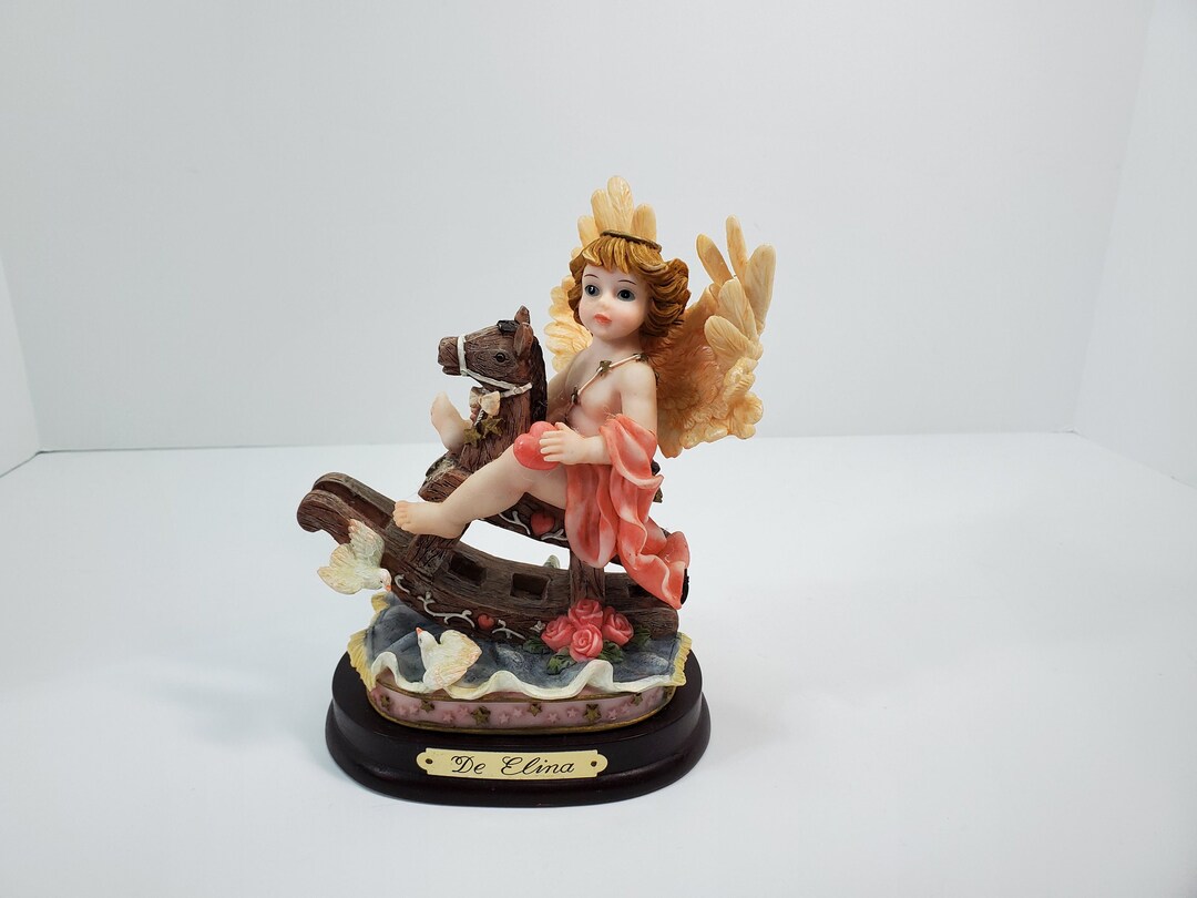 Turtle King Corp "de Elina" Angel on Rocking Horse, China - Etsy