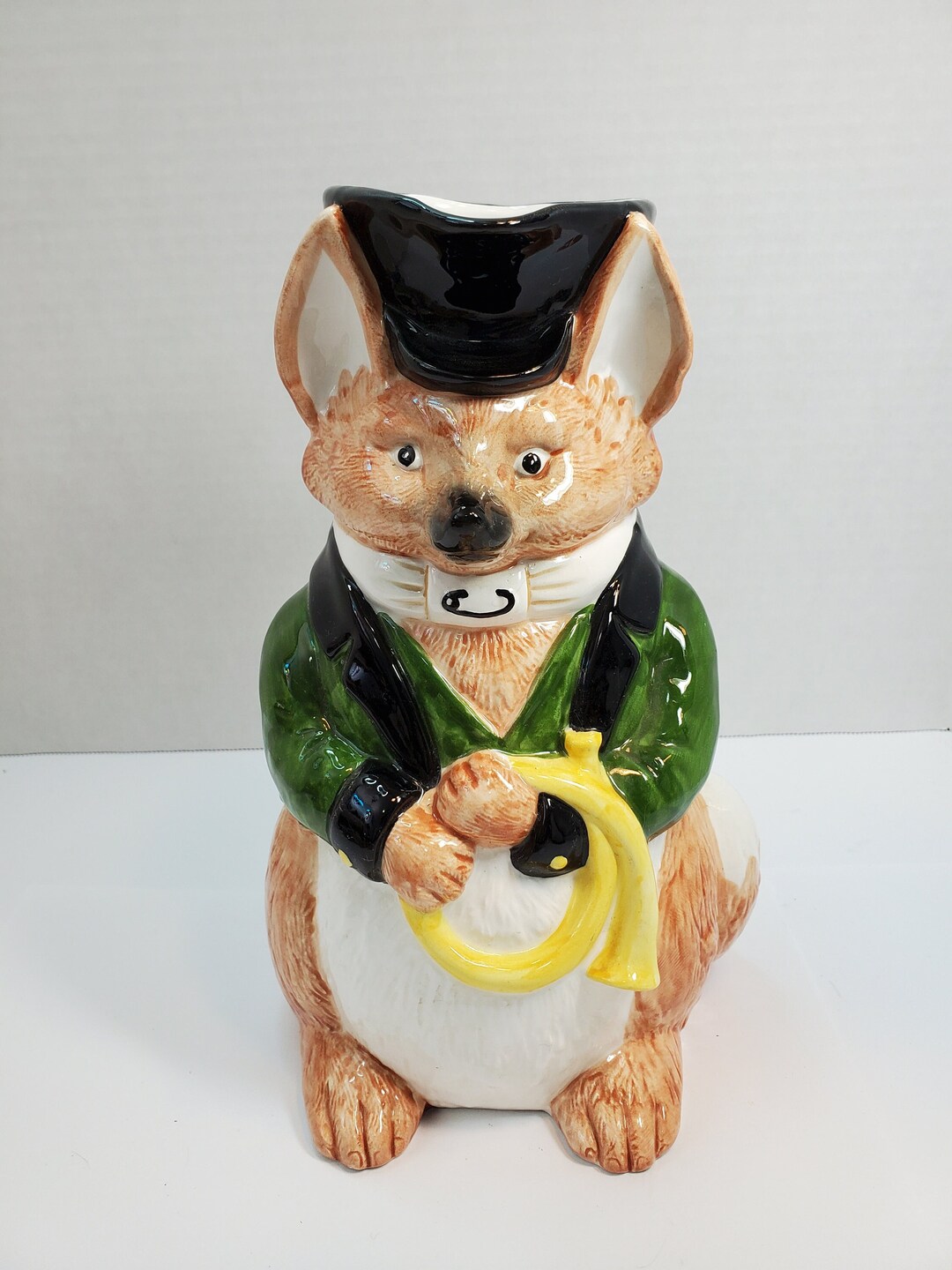 Fitz and Floyd Fox Hunt Pitcher 1986 - Etsy