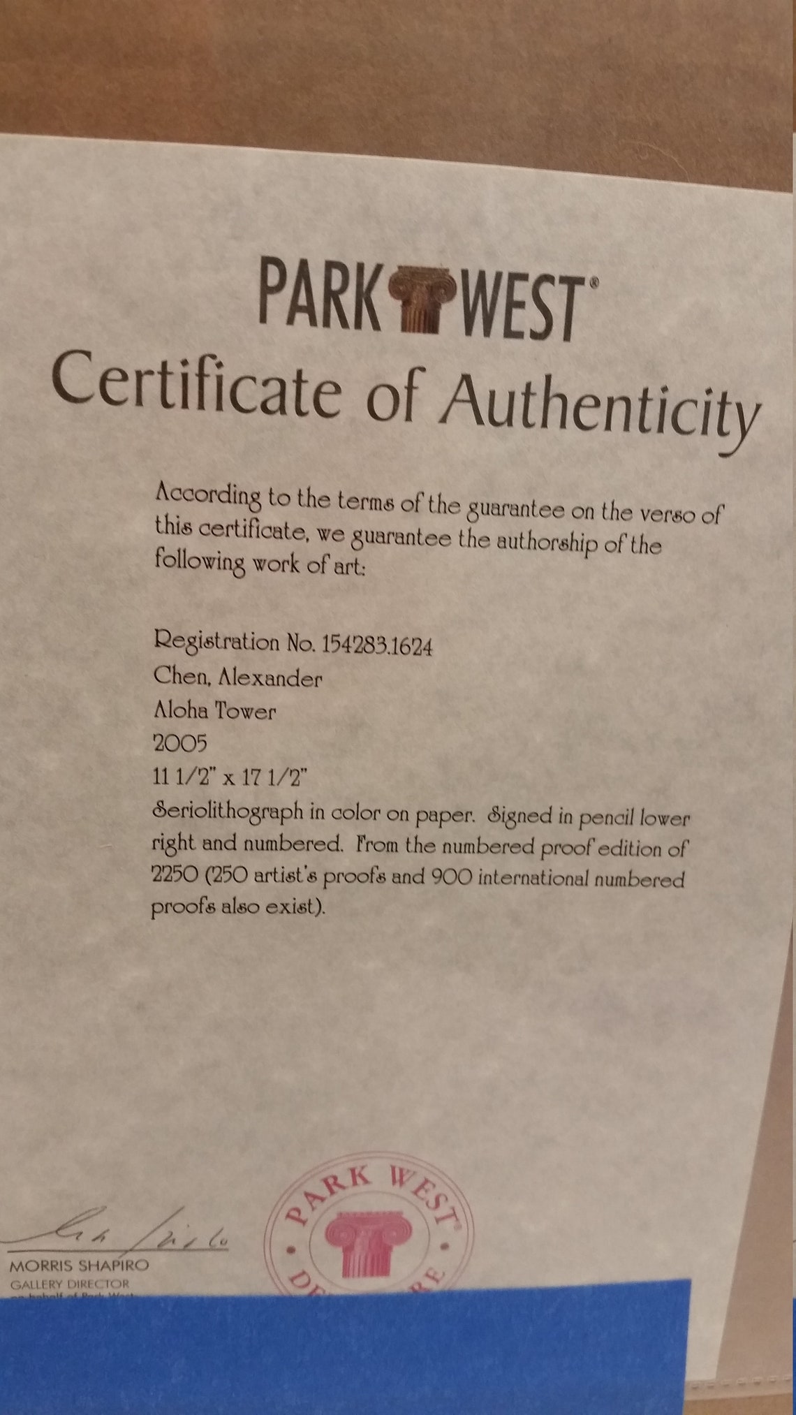 Alexander Chen aloha Tower S/N Print | Etsy