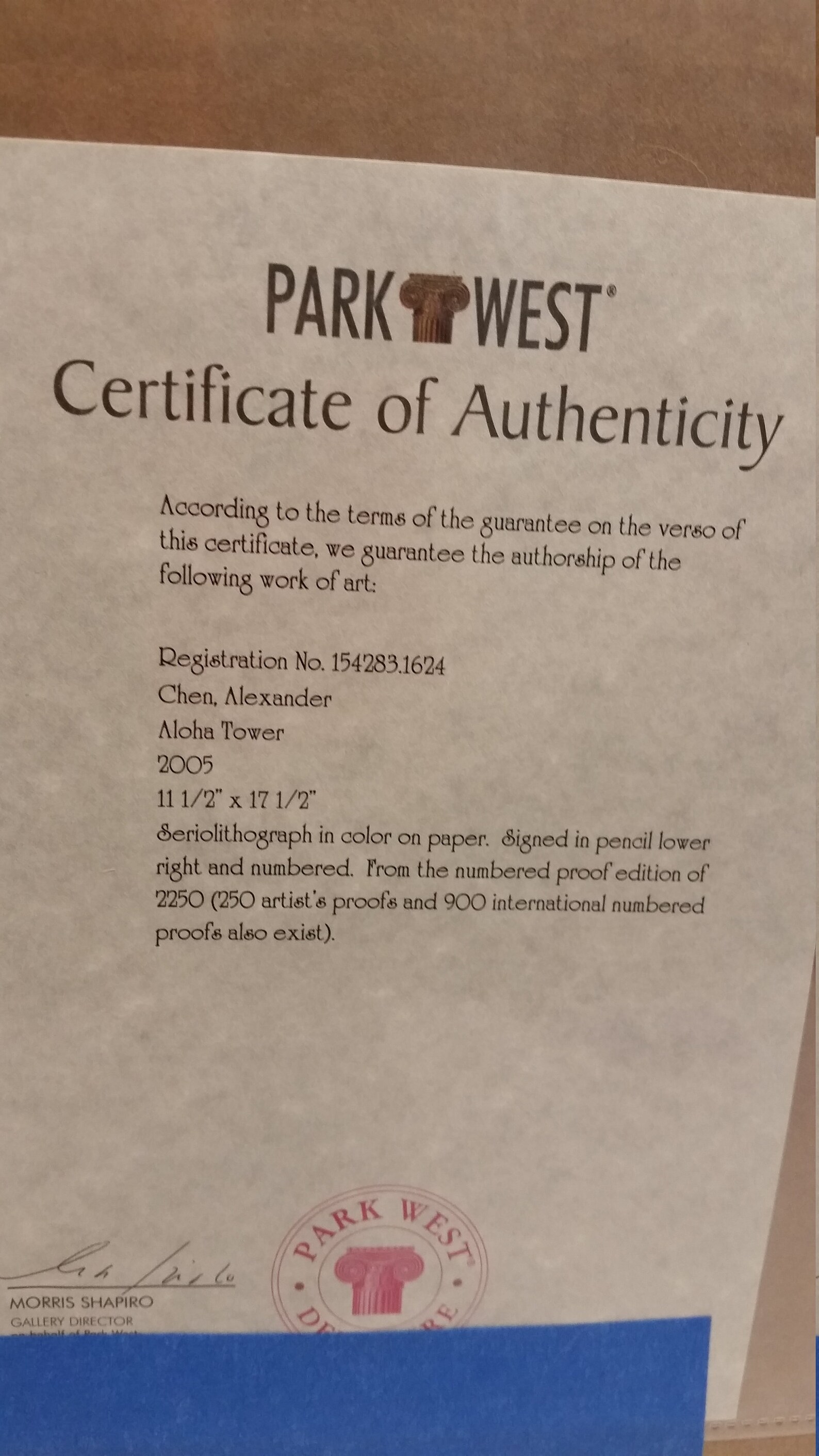 Alexander Chen aloha Tower S/N Print | Etsy