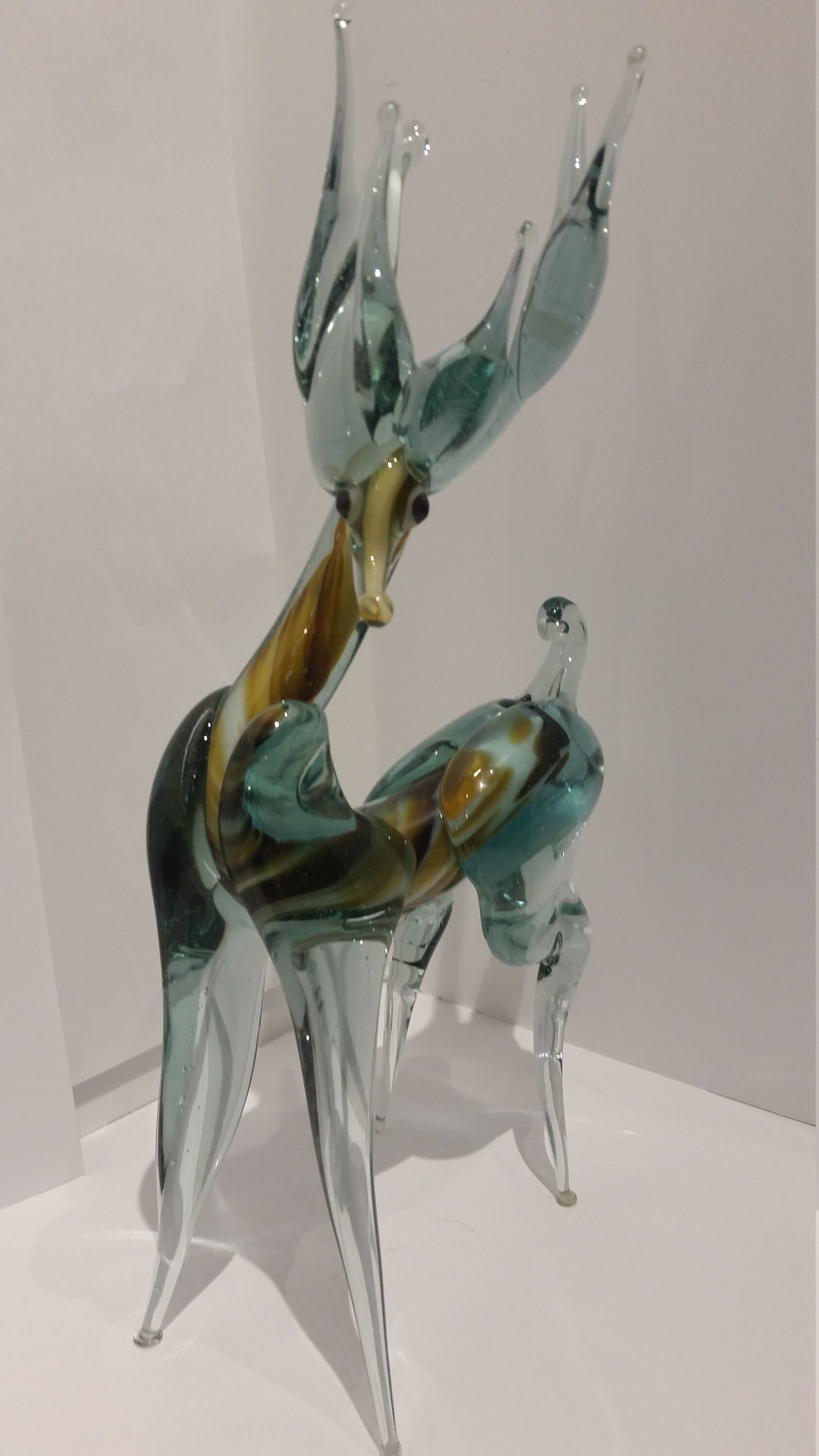 Art Glass Reindeer | Etsy