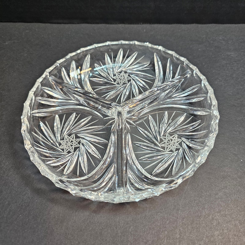 Crystal Divided Dish - Etsy