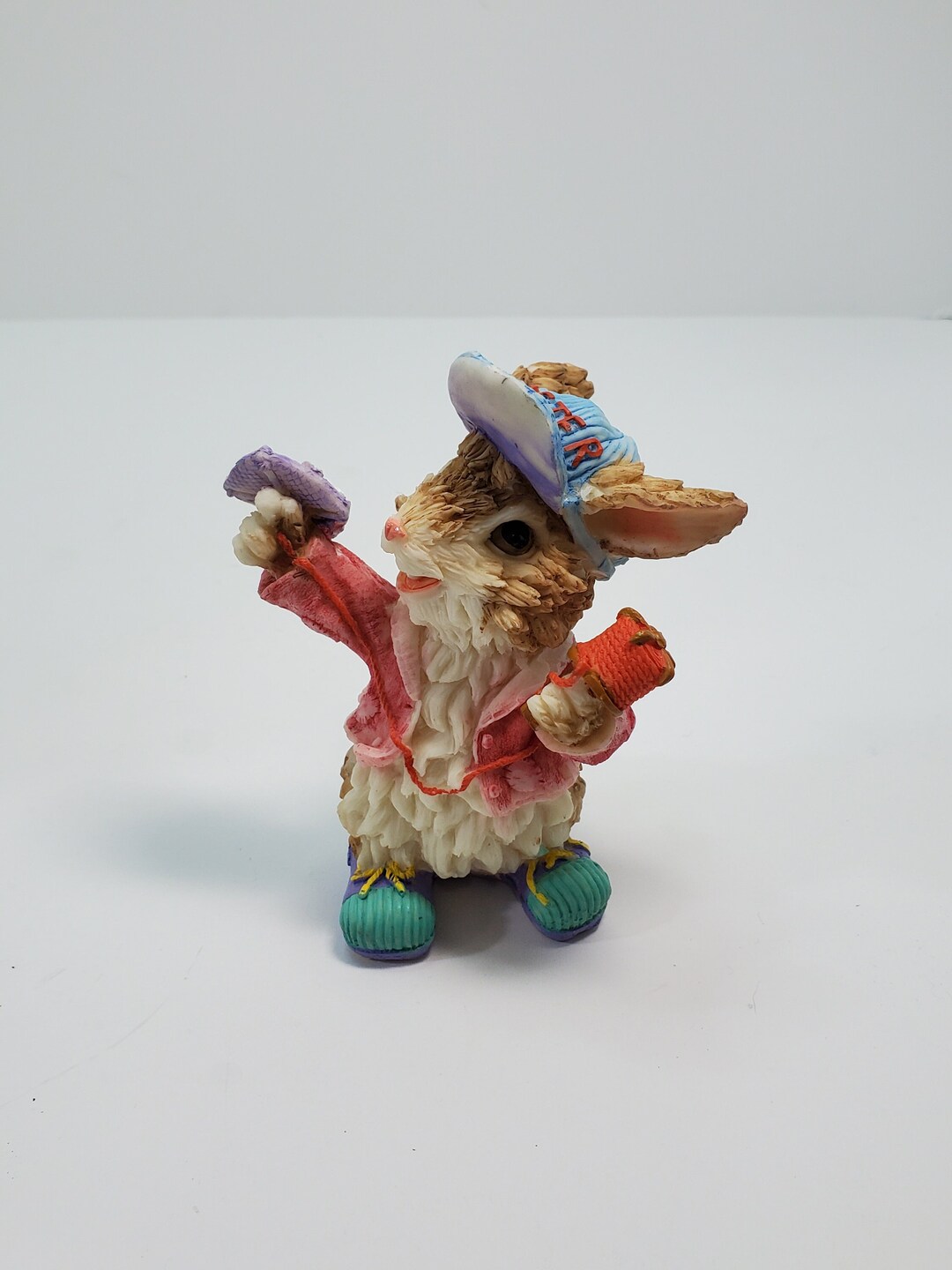 Resin Boy Bunny Flying Kite Figurine - Etsy