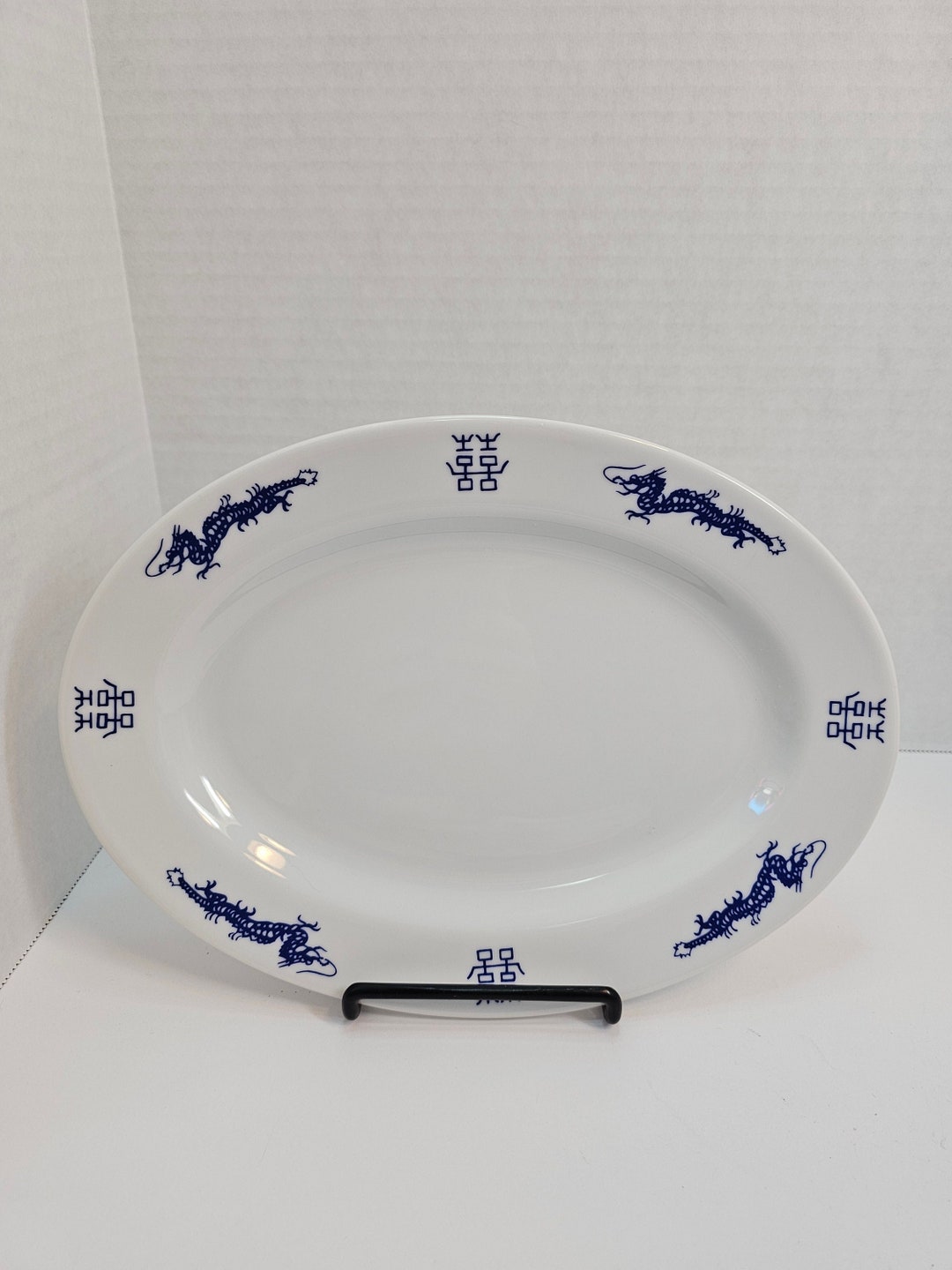 Blue Dragon Oval Platter - Etsy