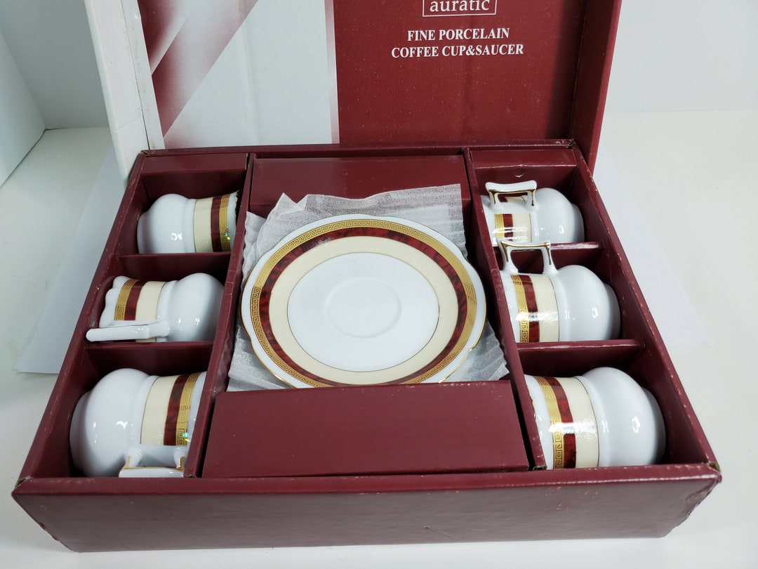 Auratic 12 Piece Coffee Cup and Saucer Boxed Set - Etsy