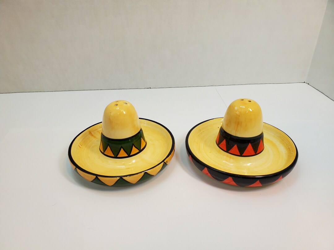 Sombrero Hats Salt and Pepper Shaker Set - Etsy
