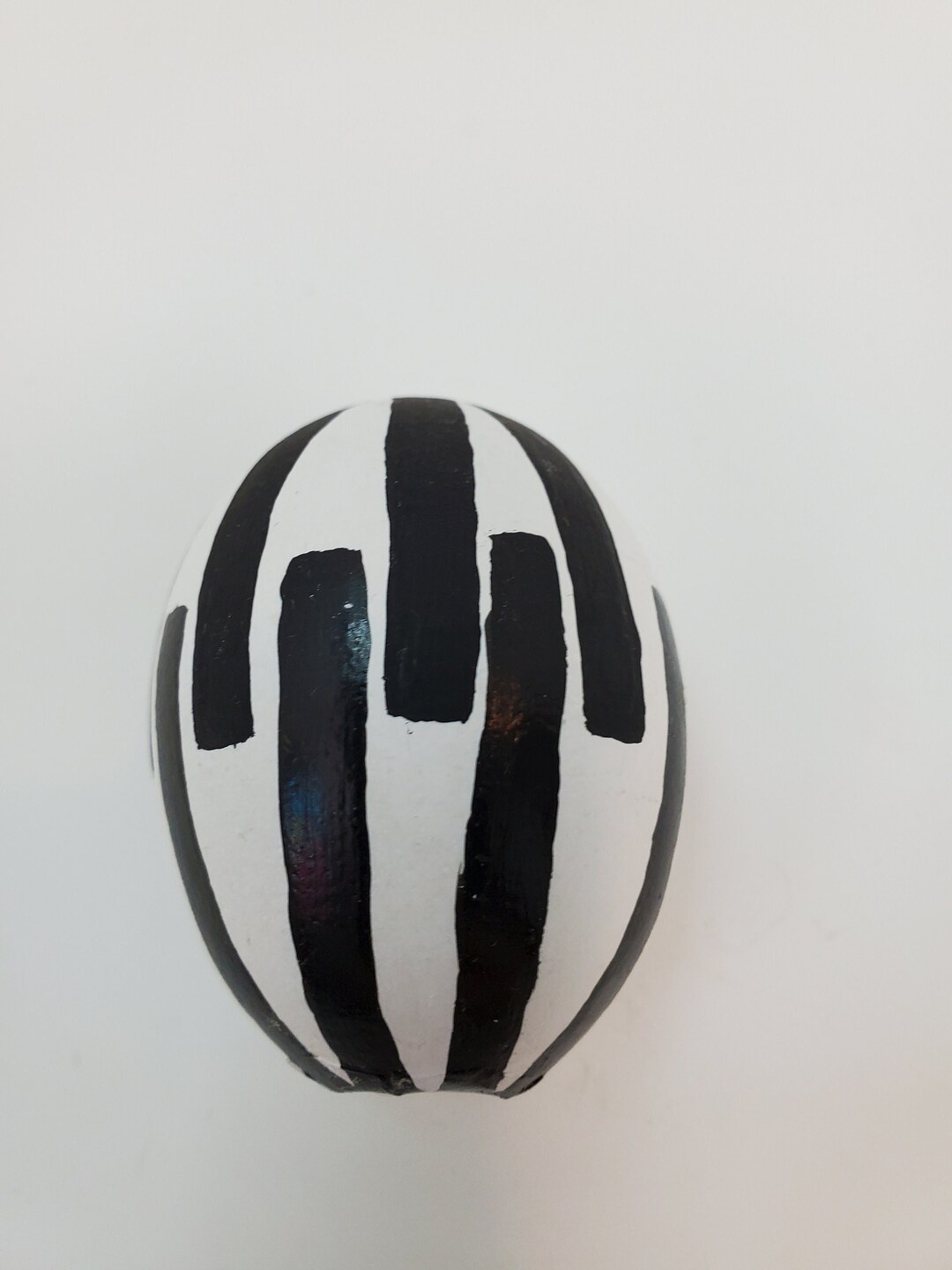 White and Black Hand Painted Egg, Real Eggshell, USA, NO STAND - Etsy