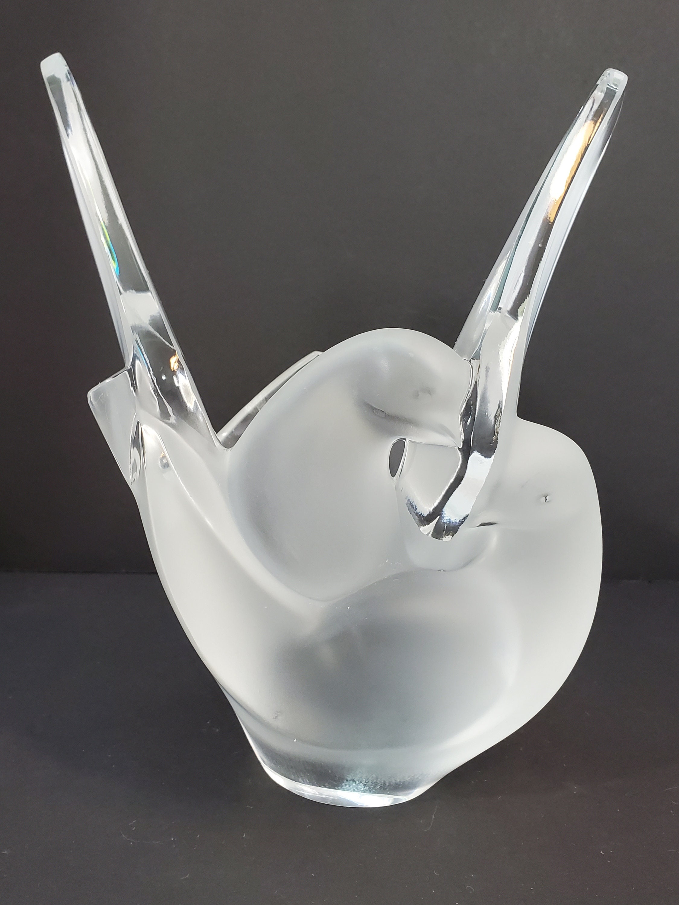 Lalique Double Dove Vase, France - Etsy Lalique Double Dove Vase, France - Etsy