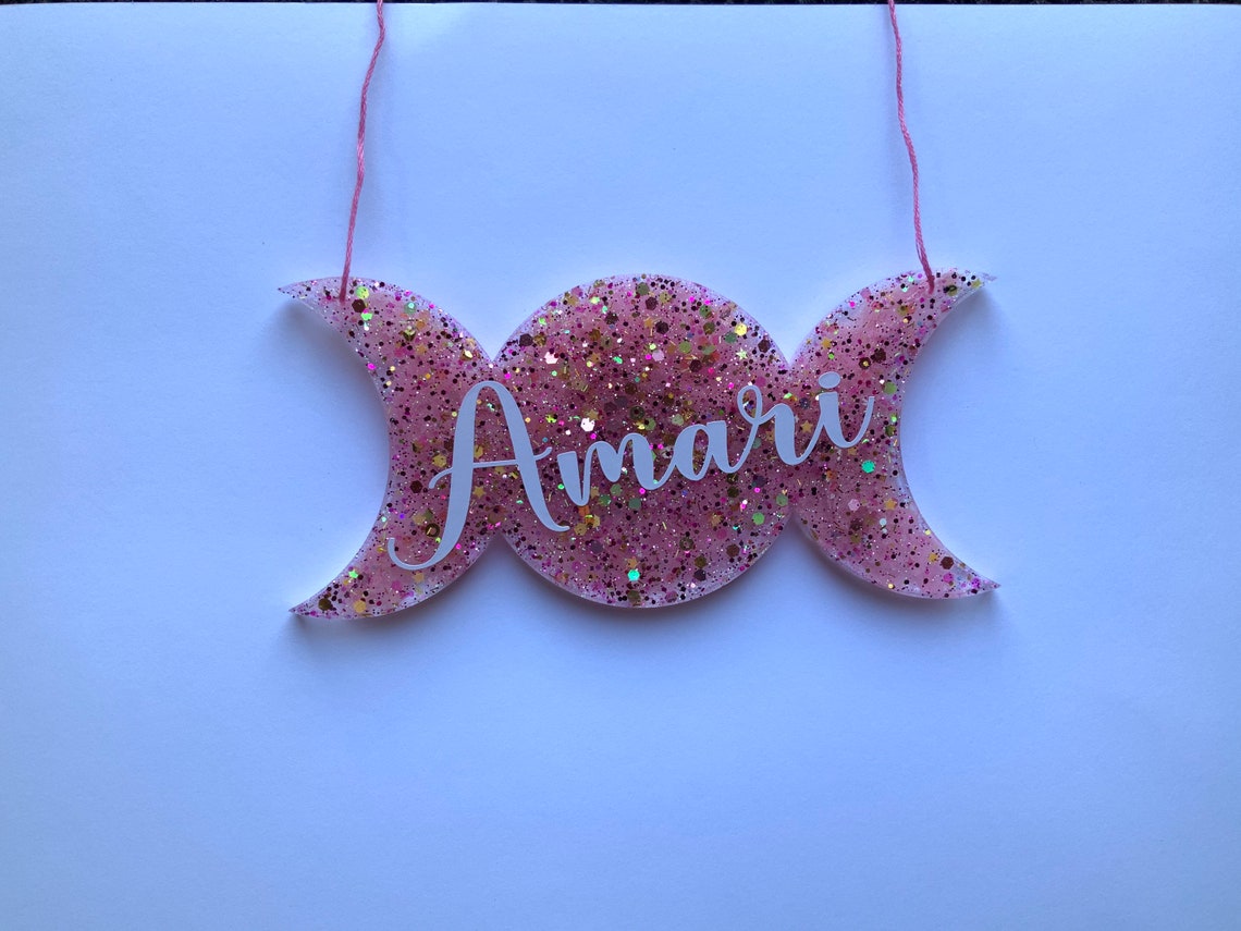 Nameplate Triple Moon Wall Hanging/Nursery Decor/Wall Decor | Etsy