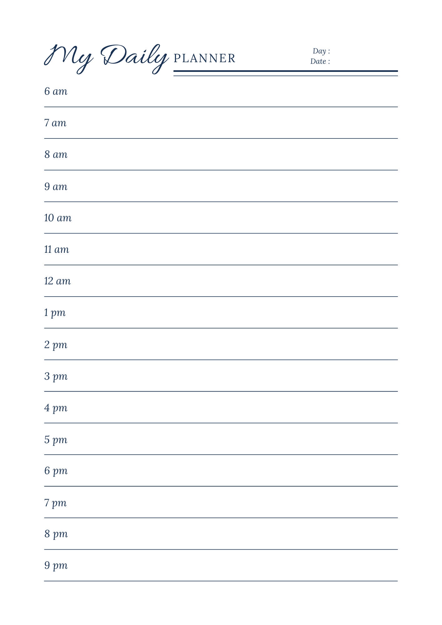 Beige Minimalist Printable Daily Planner, Daily Planner, Minimalist ...