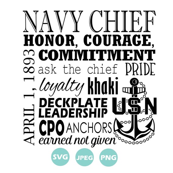 United States Navy Chief SVG JPEG PNG - Etsy