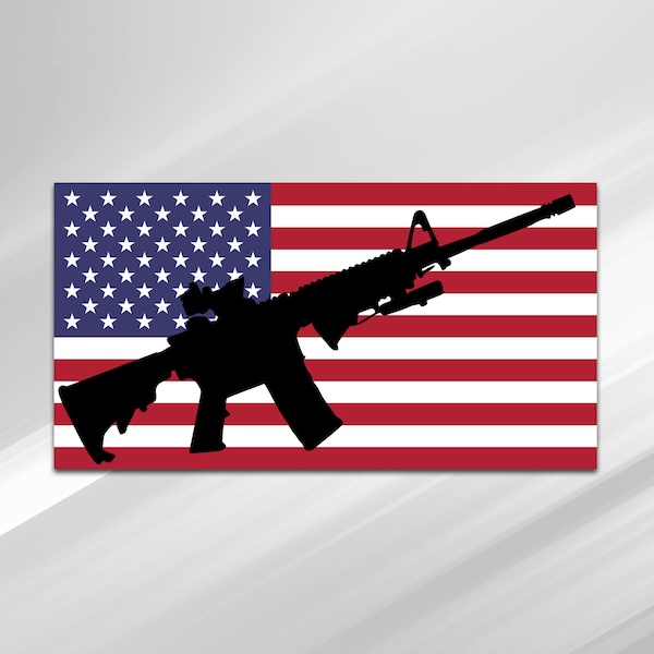 Us Flag Ar 15 Decal - Etsy