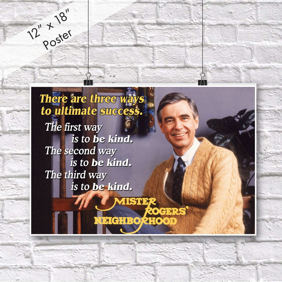 Classroom Posters Neighborhood Mr Rogers Poster Decorations Mindset ...