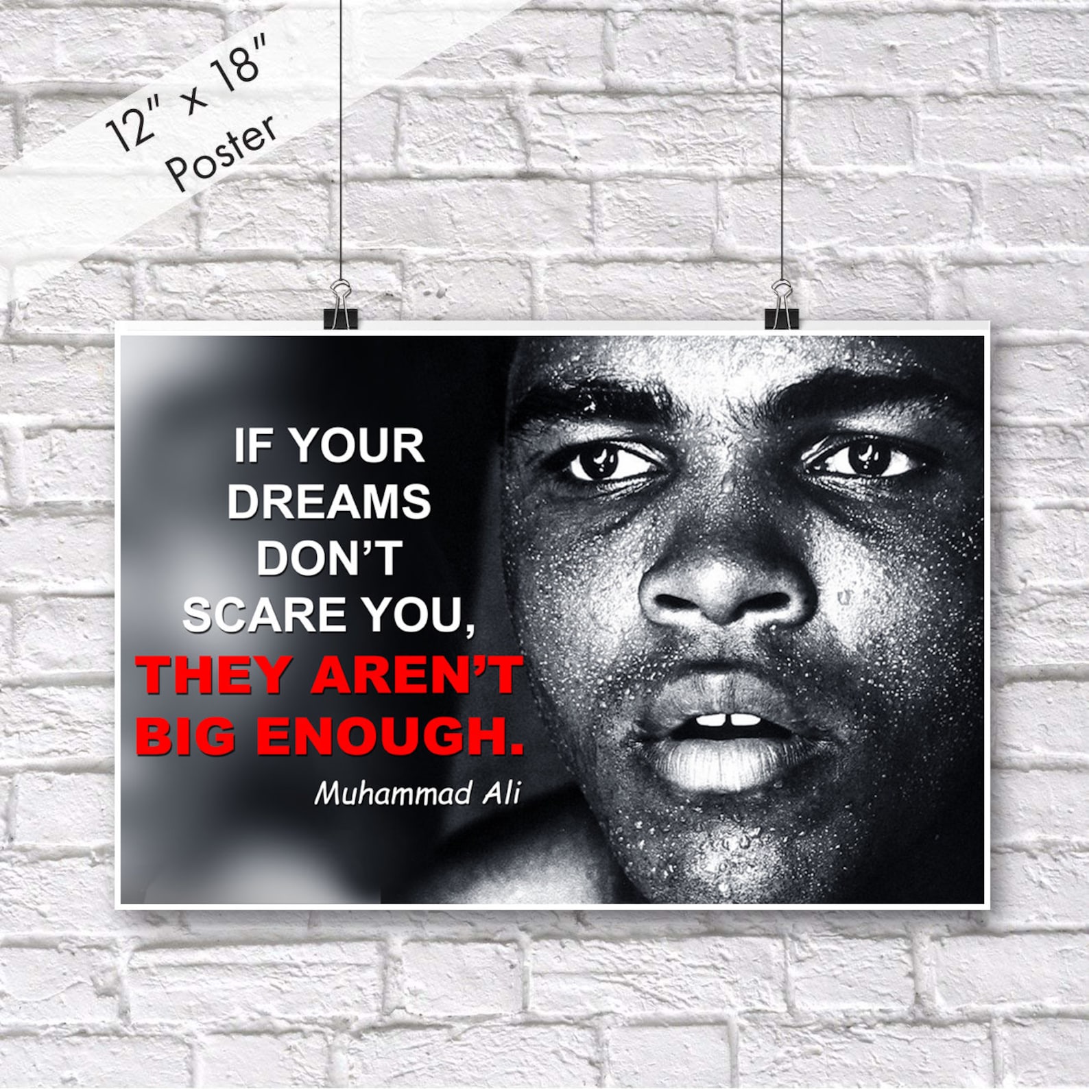 Muhammad Ali Poster Quote Boxing Sports Quotes Posters Decorations ...