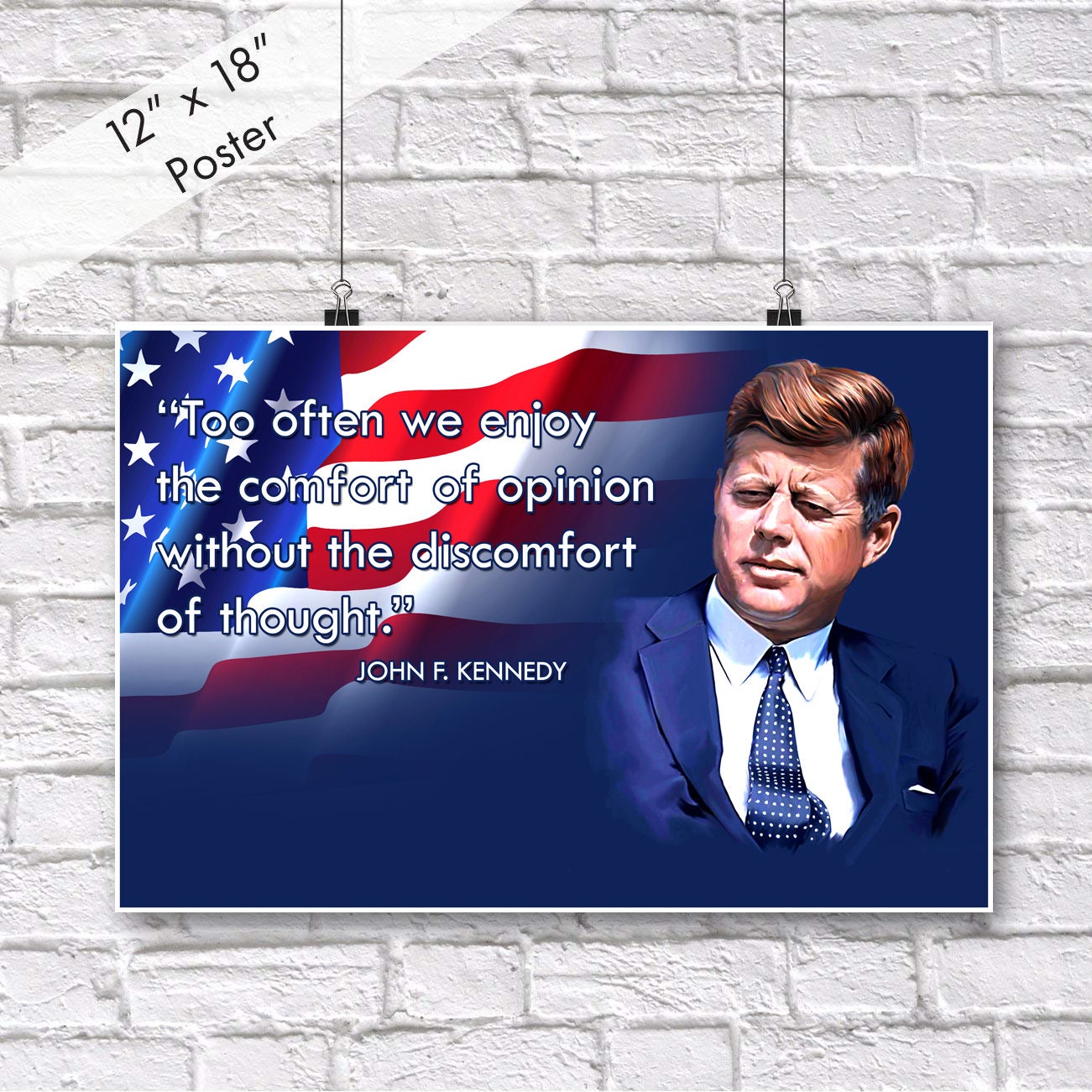 JFK Classroom Quote Poster Decorations Growth Mindset Posters for ...