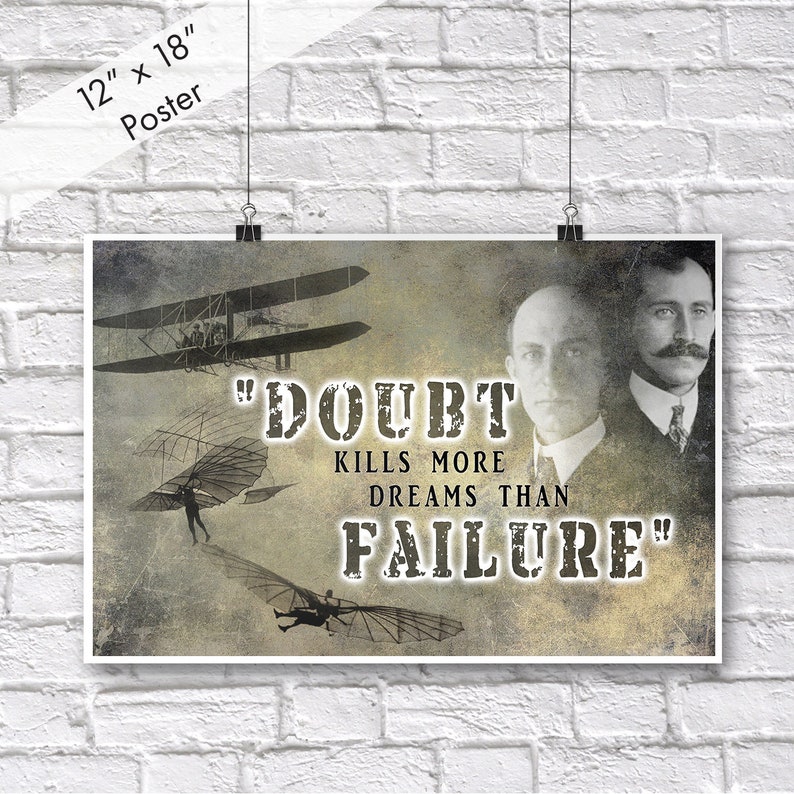 Wright Brothers Quote Poster | Classroom Poster | Inspirational ...