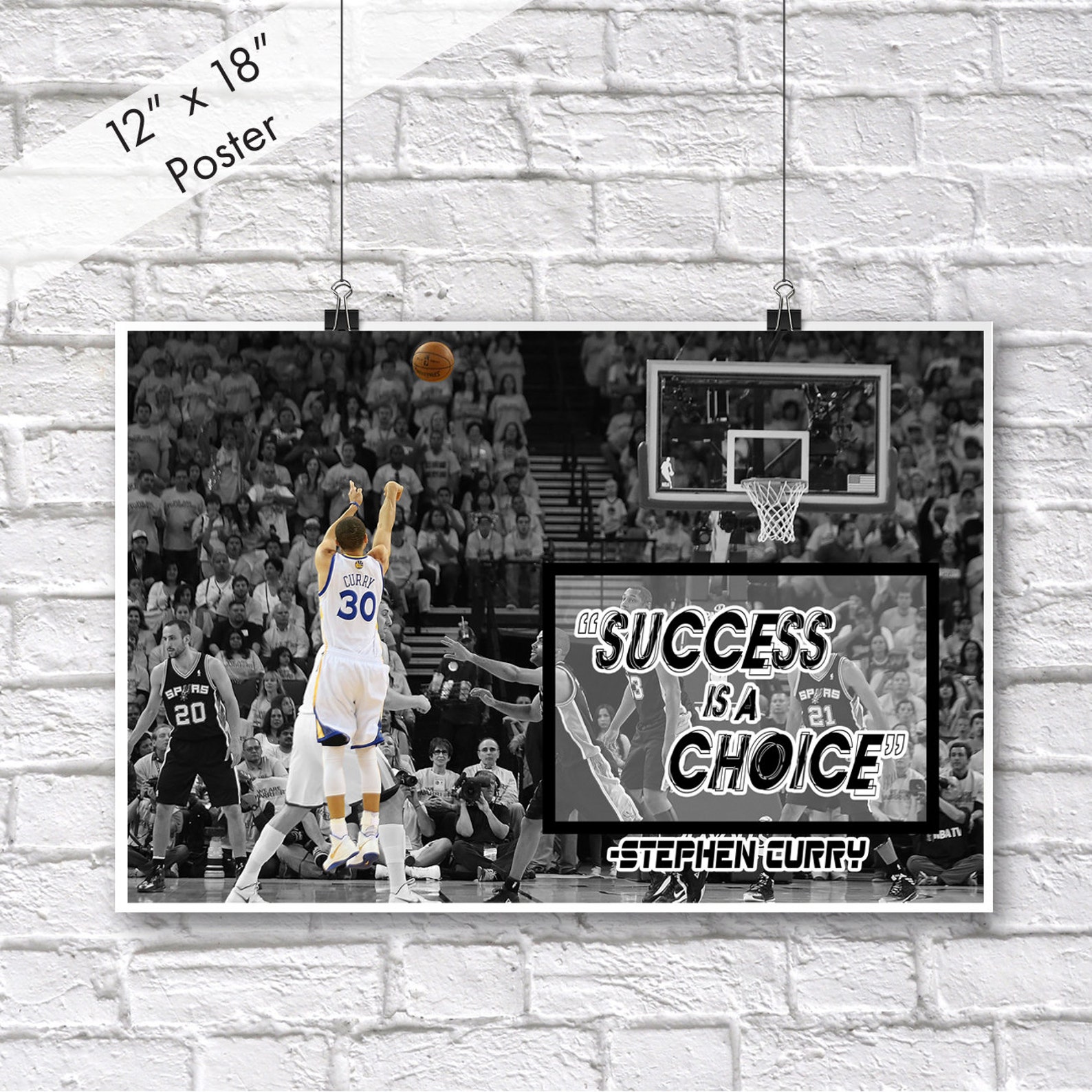 Stephen Curry Poster Quote Cool Golden State Warriors Steph Curry ...