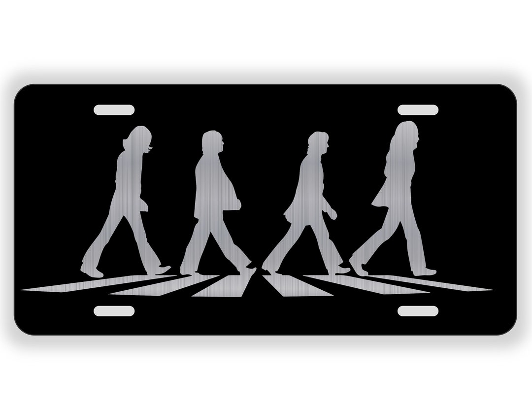 The Beatles Abbey Road Black Etched License Plate Paul Mccartney John ...