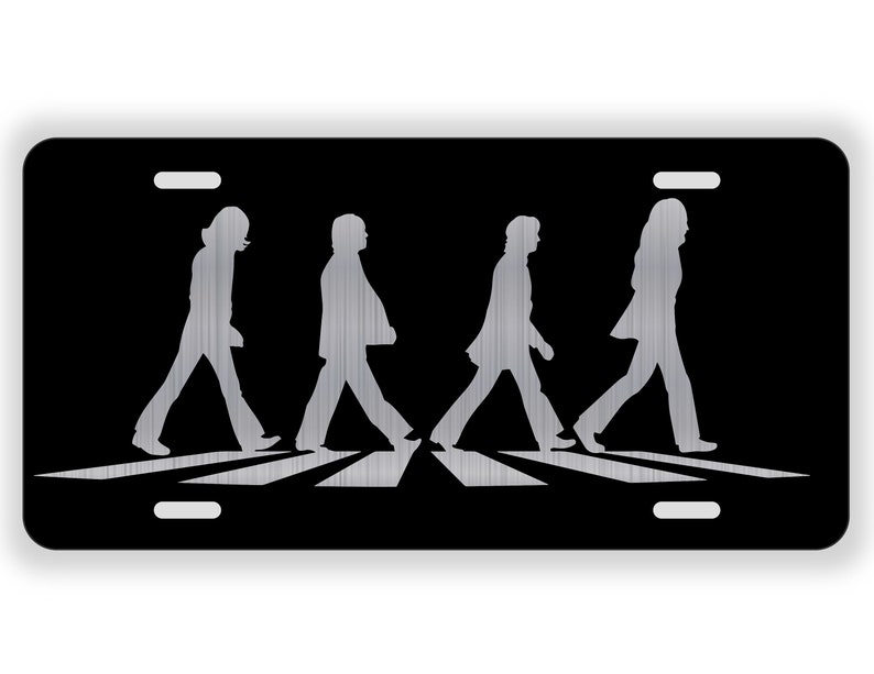 The Beatles Abbey Road Black Etched License Plate Paul Mccartney John ...