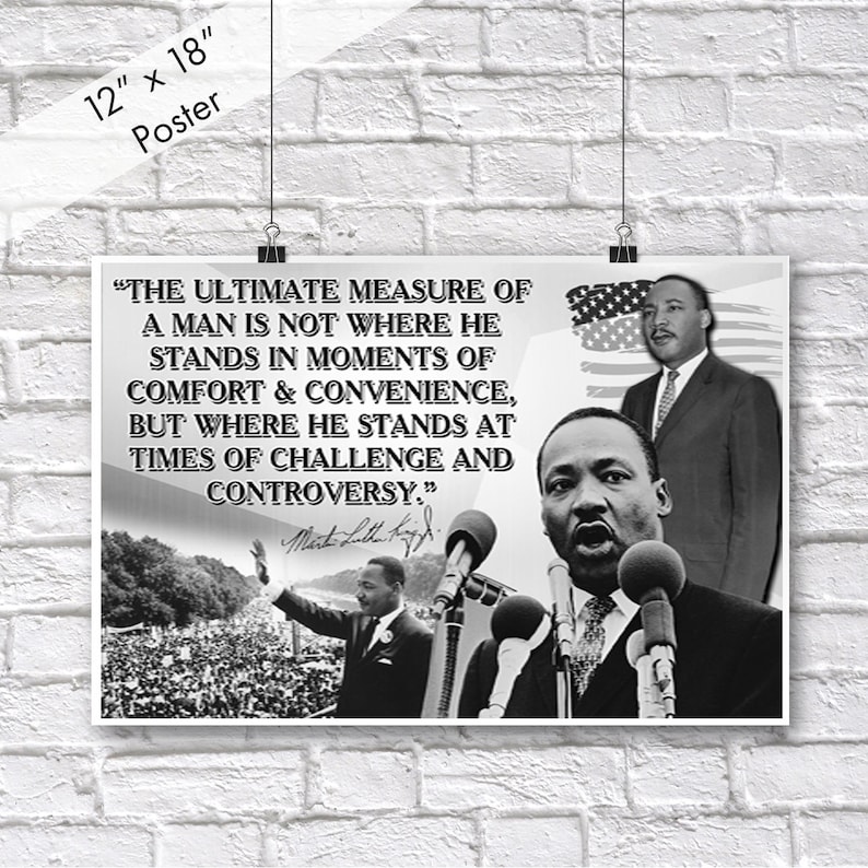 Martin Luther King, Jr. Quote Poster | Classroom Poster | Inspirational ...