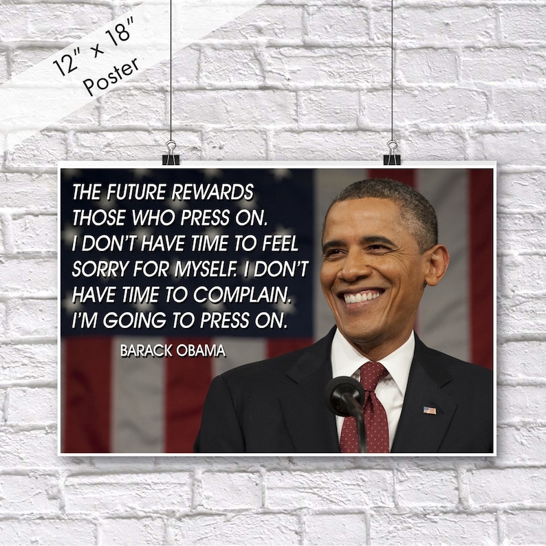 Barack Obama Quote Classroom Poster Growth Mindset Posters School ...