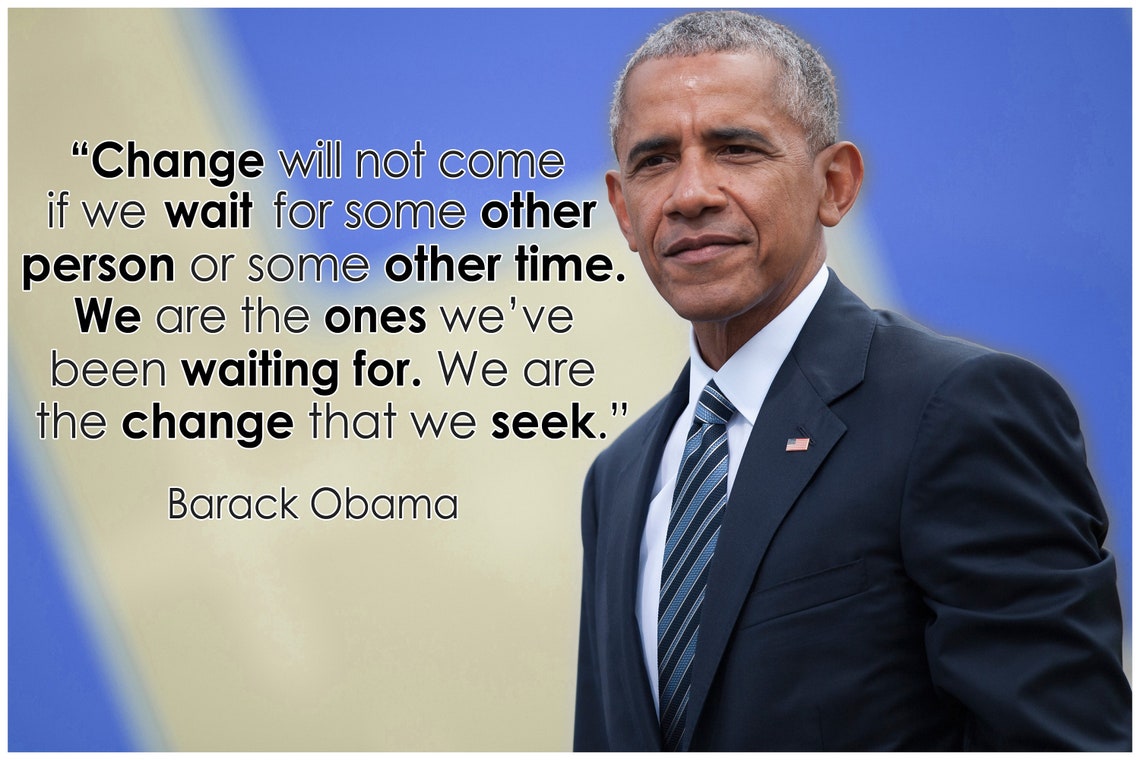 Barack Obama Quote Classroom Poster Growth Mindset Posters School ...