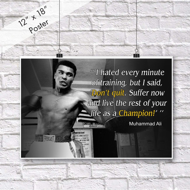 Muhammad Ali Poster Quote Boxing Sports Quotes Posters Decorations ...