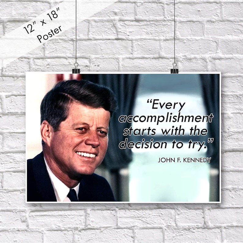 JFK Classroom Quote Poster Decorations Growth Mindset Posters for ...